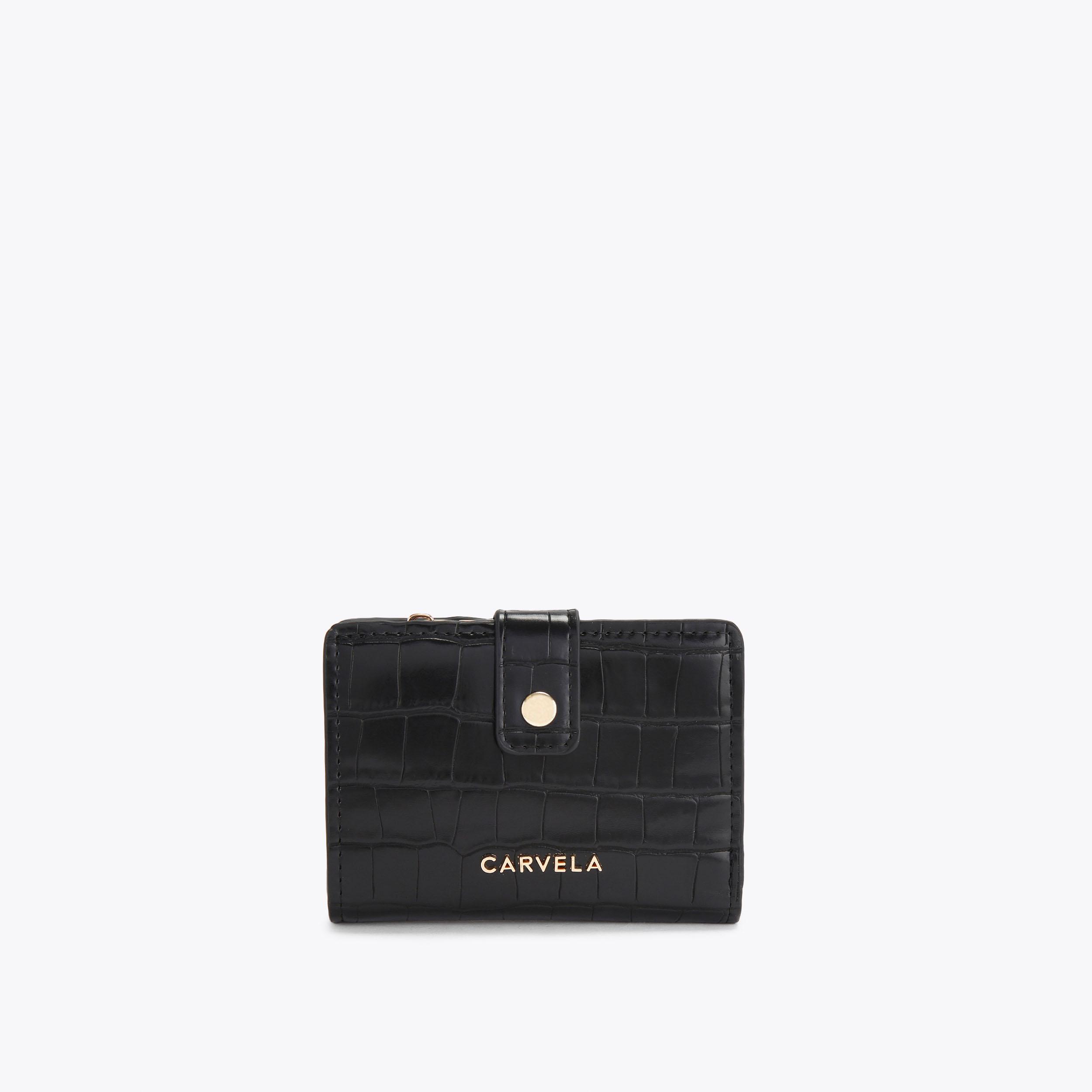 MANDY PURSE Black Croc Embossed Purse by CARVELA