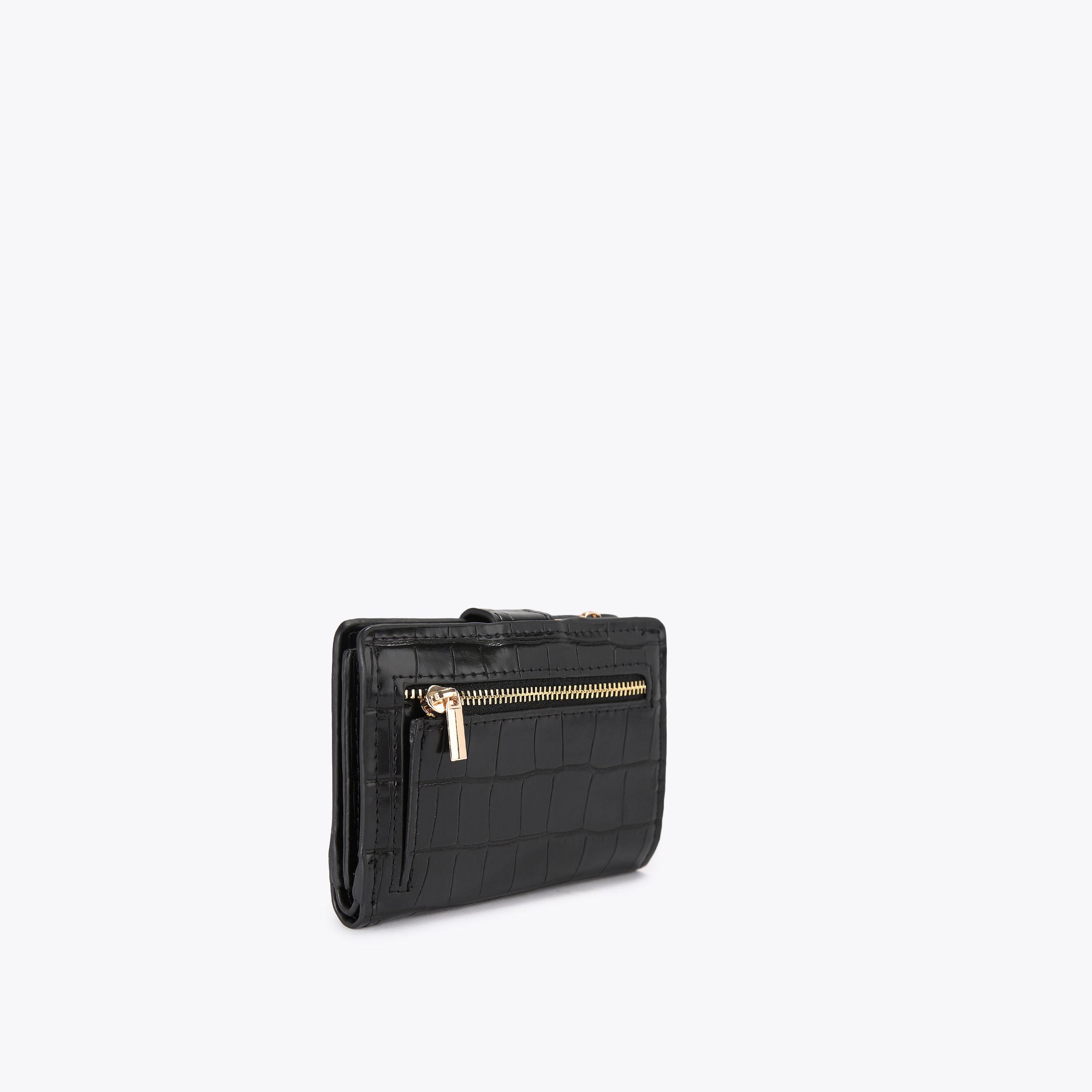 MANDY PURSE Black Croc Embossed Purse by CARVELA