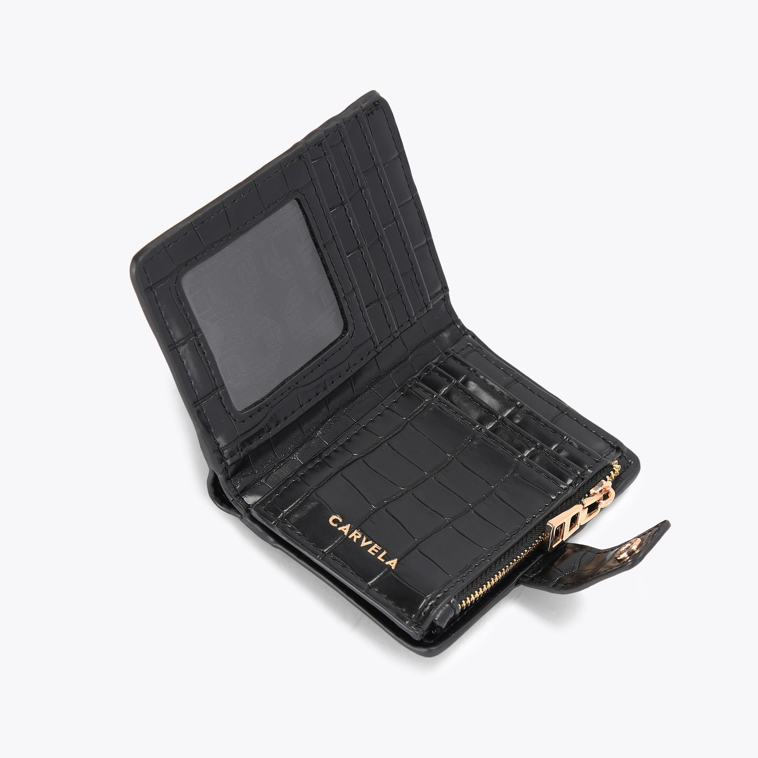 MANDY PURSE Black Croc Embossed Purse by CARVELA