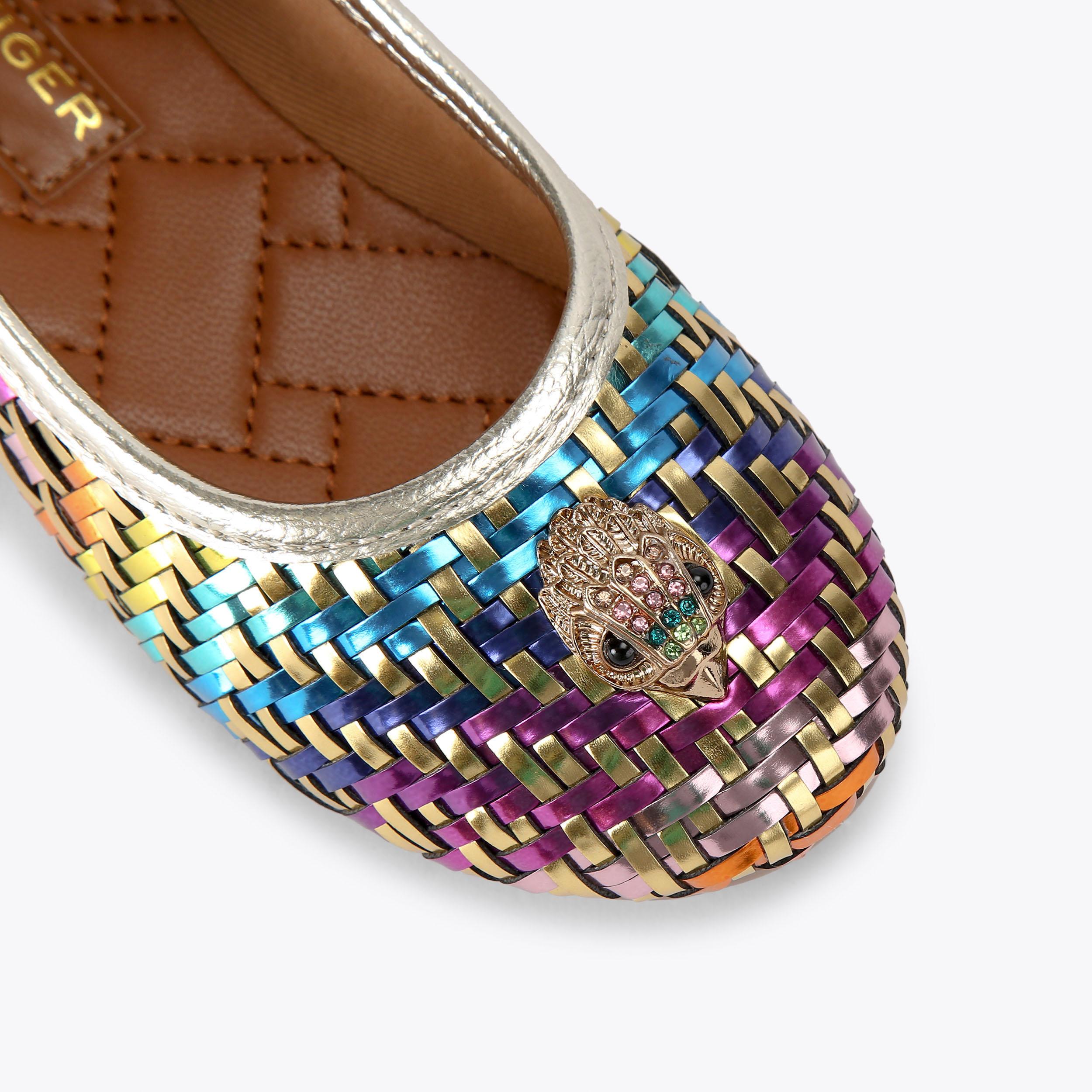 MINI EAGLE BALLERINA Woven Leather Slip On Ballet Flat by KURT GEIGER ...