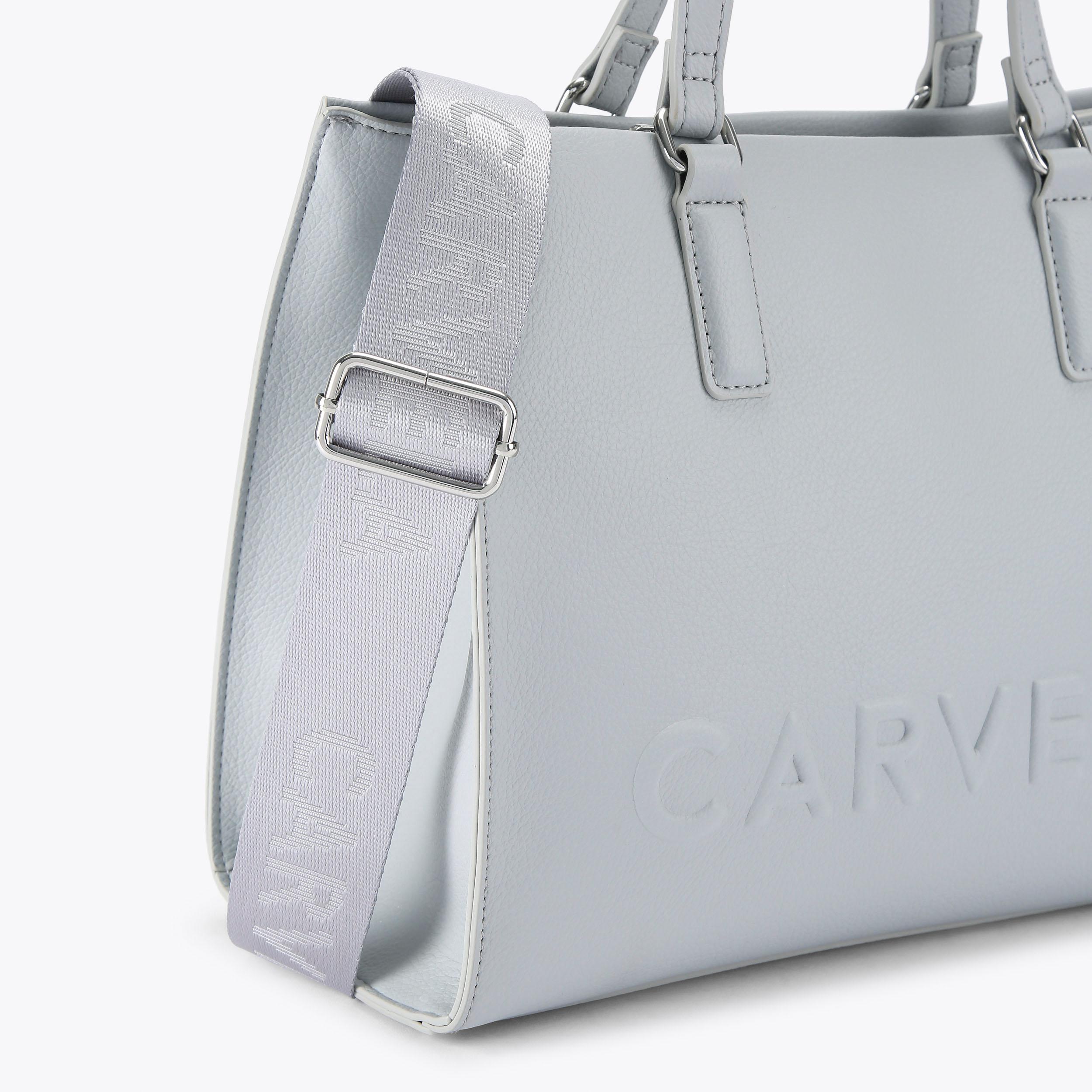 FRAME MIDI TOTE Pale Blue Tote Bag by CARVELA