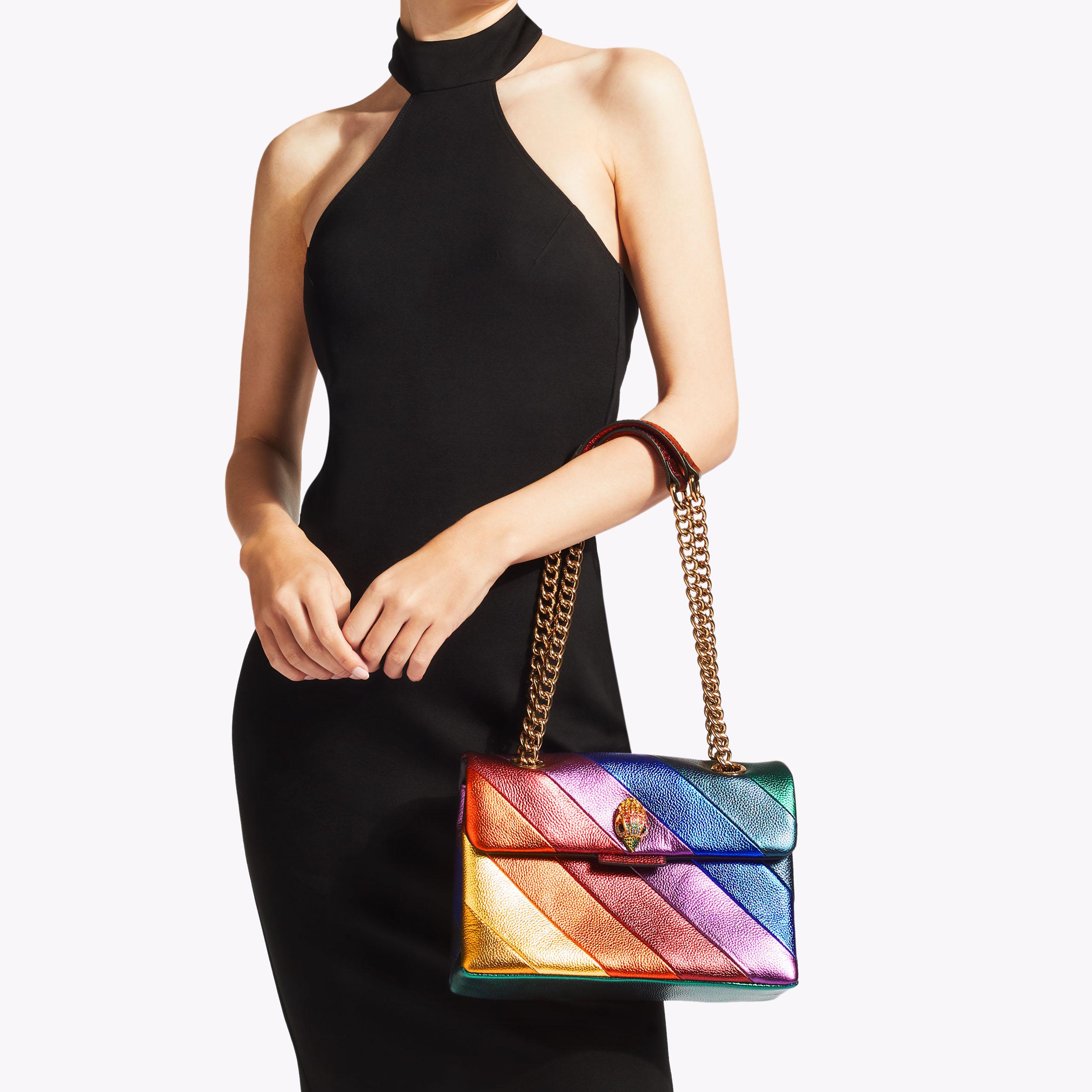 KENSINGTON LEATHER Rainbow Stripe Bag by KURT GEIGER LONDON