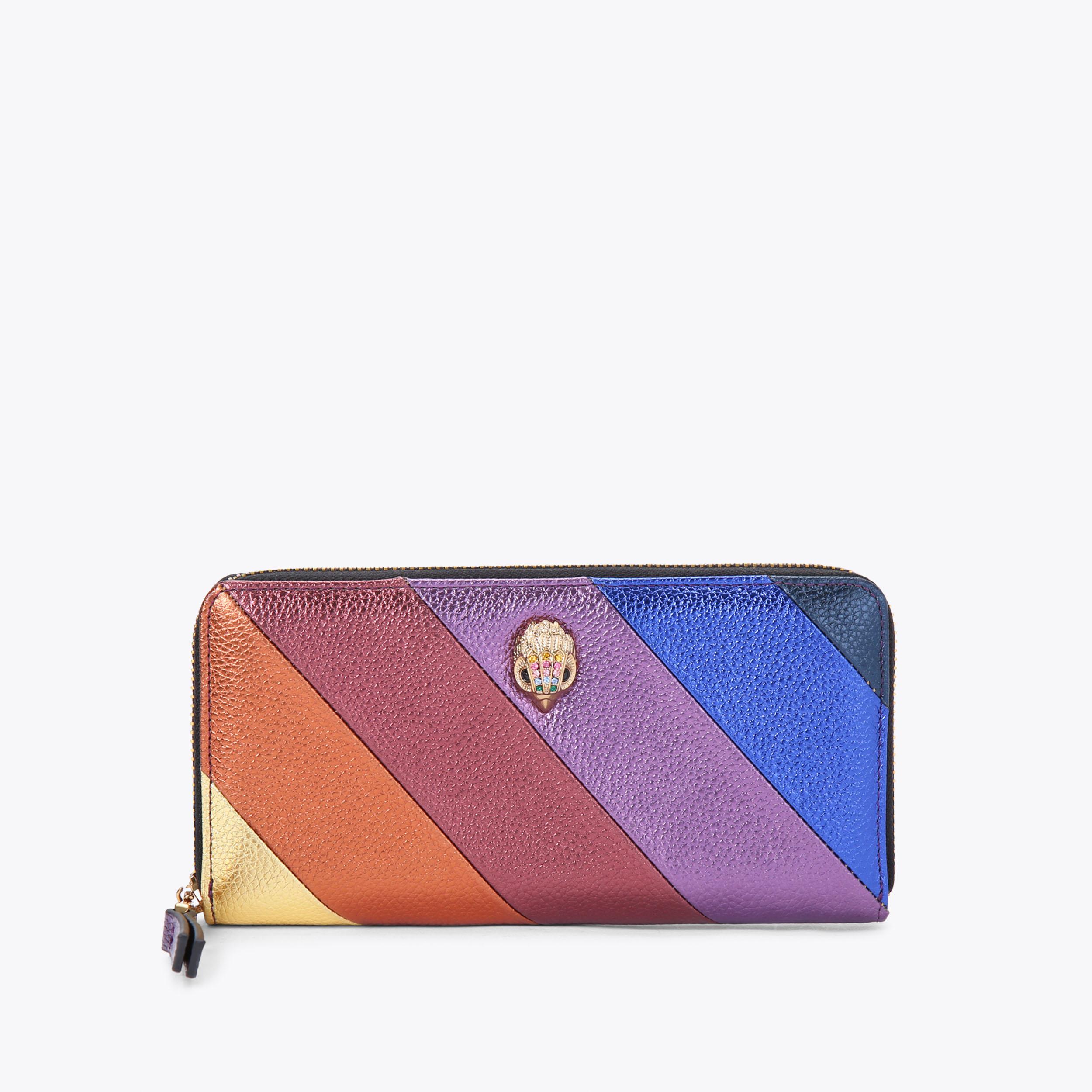ZIP AROUND WALLET LEATHER Metallic Stripe Wallet by KURT GEIGER LONDON