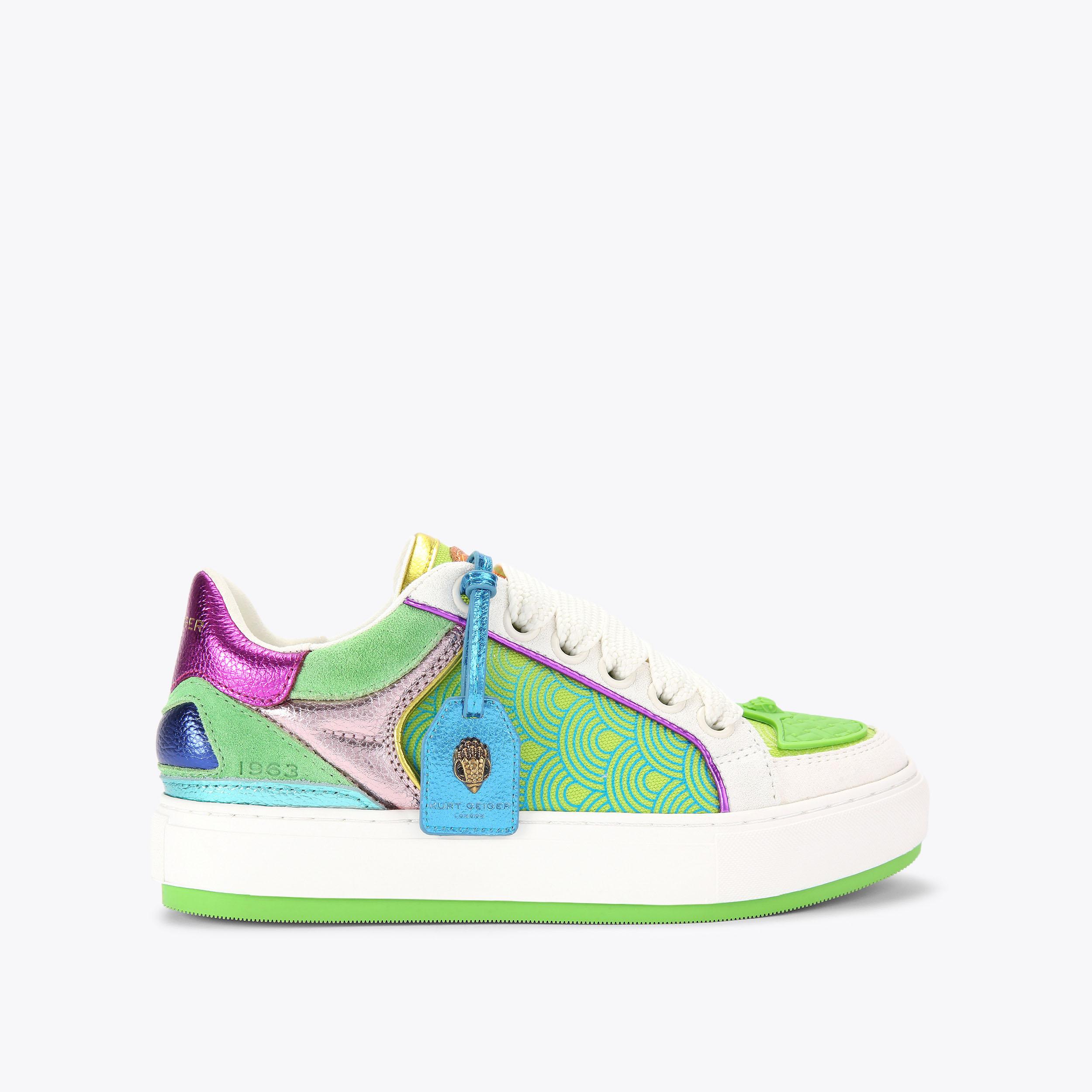 SOUTHBANK TAG Green Rainbow Trainer by KURT GEIGER LONDON