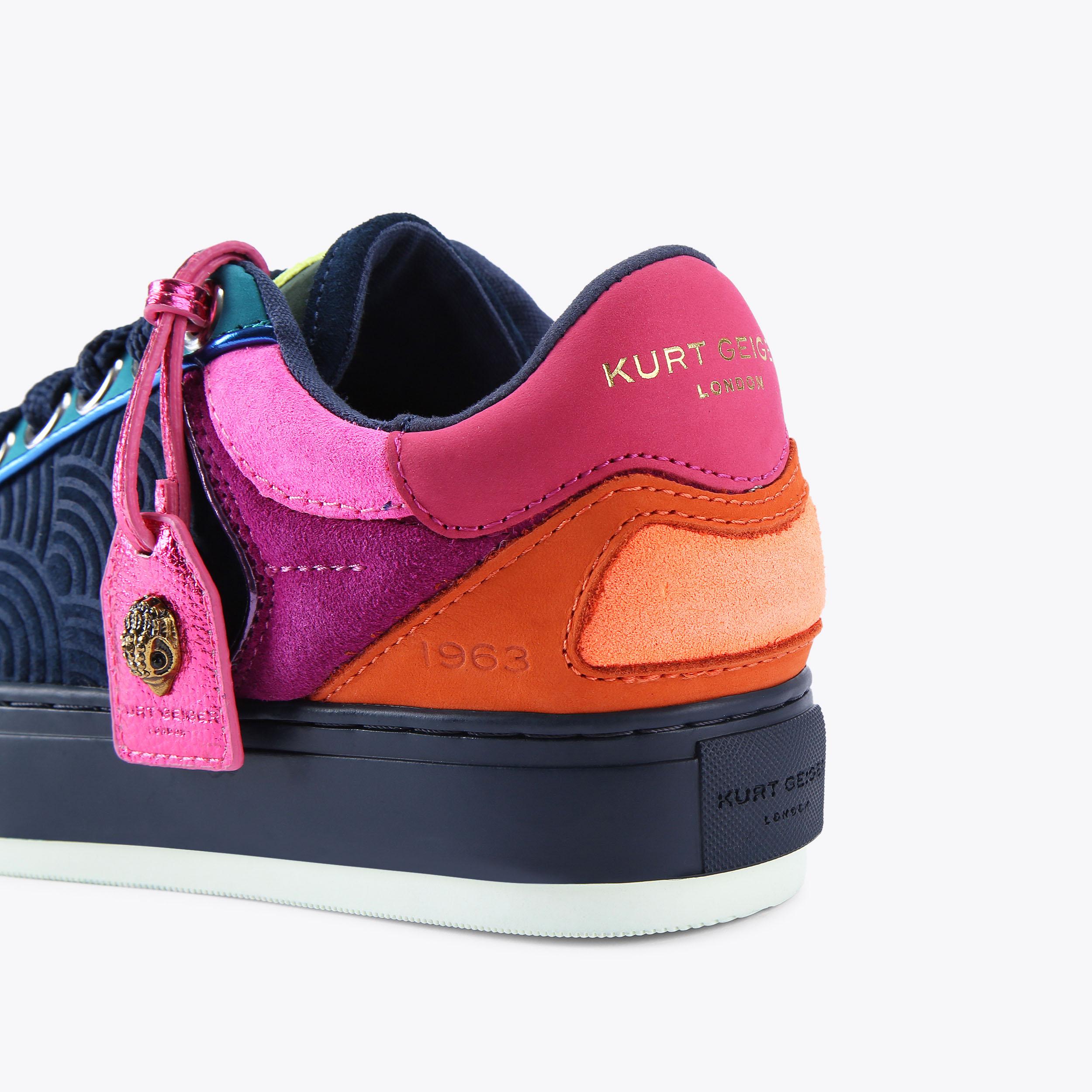 SOUTHBANK TAG Dark Blue Suede Sneakers by KURT GEIGER LONDON