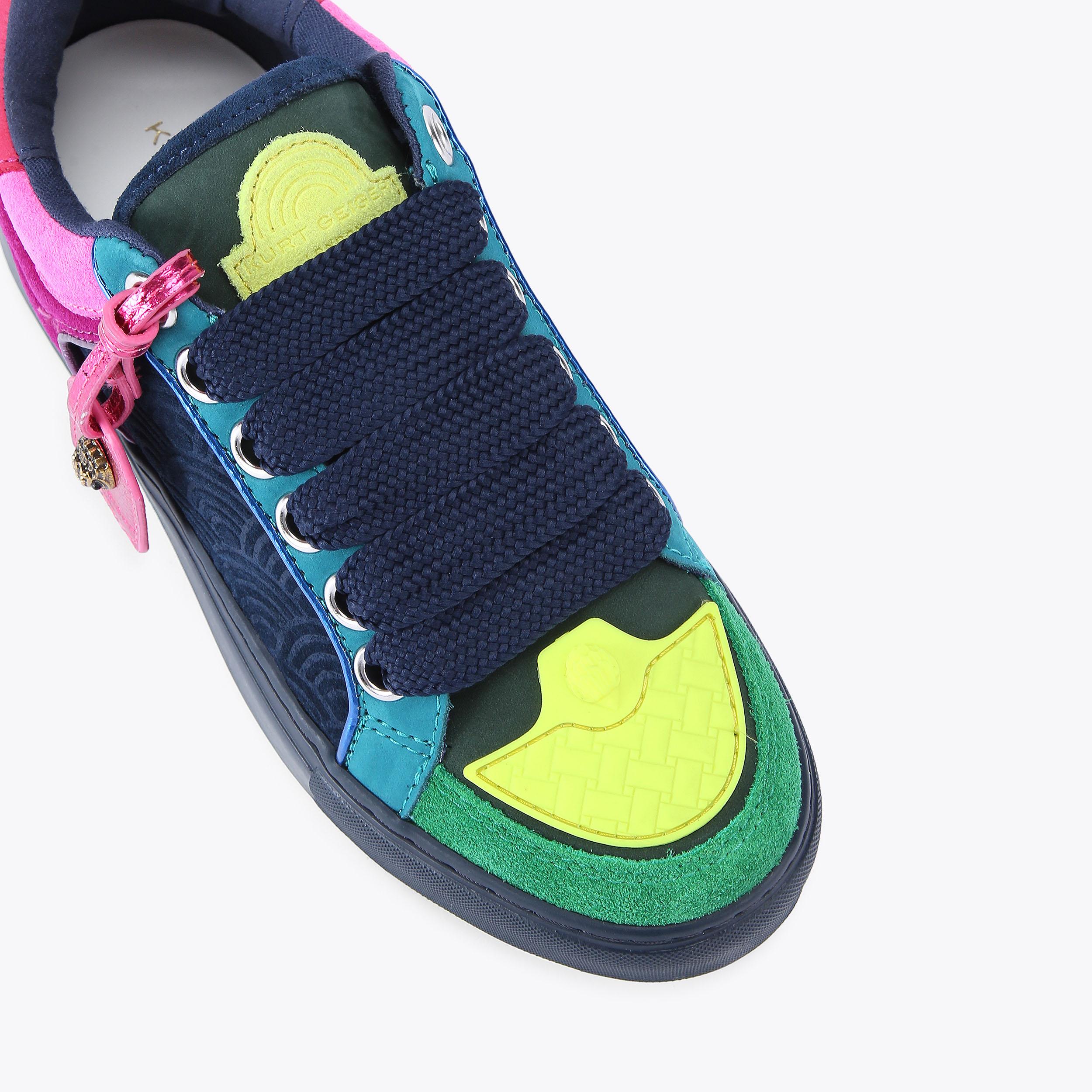 SOUTHBANK TAG Dark Blue Suede Sneakers by KURT GEIGER LONDON