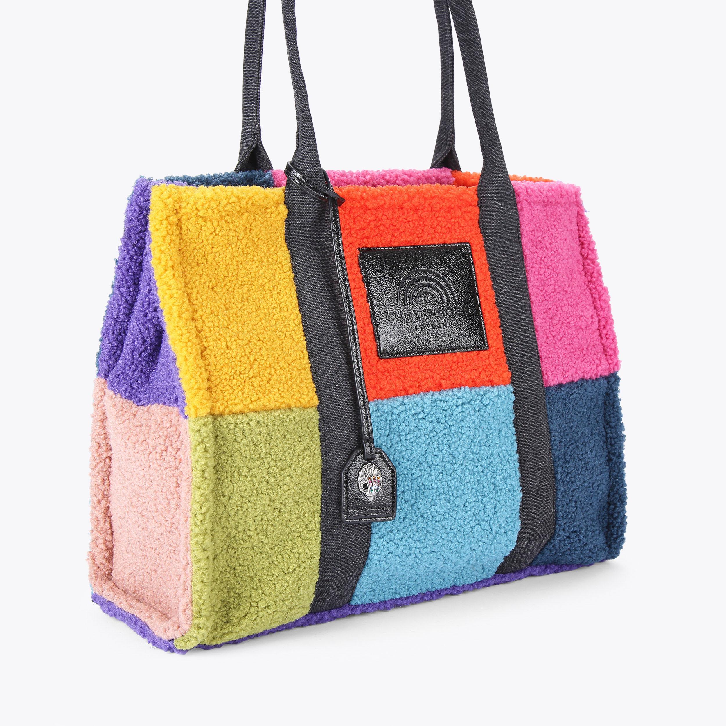 F FUR LG SOUTHBANK TOTE Faux Shearling Tote Bag by KURT GEIGER LONDON