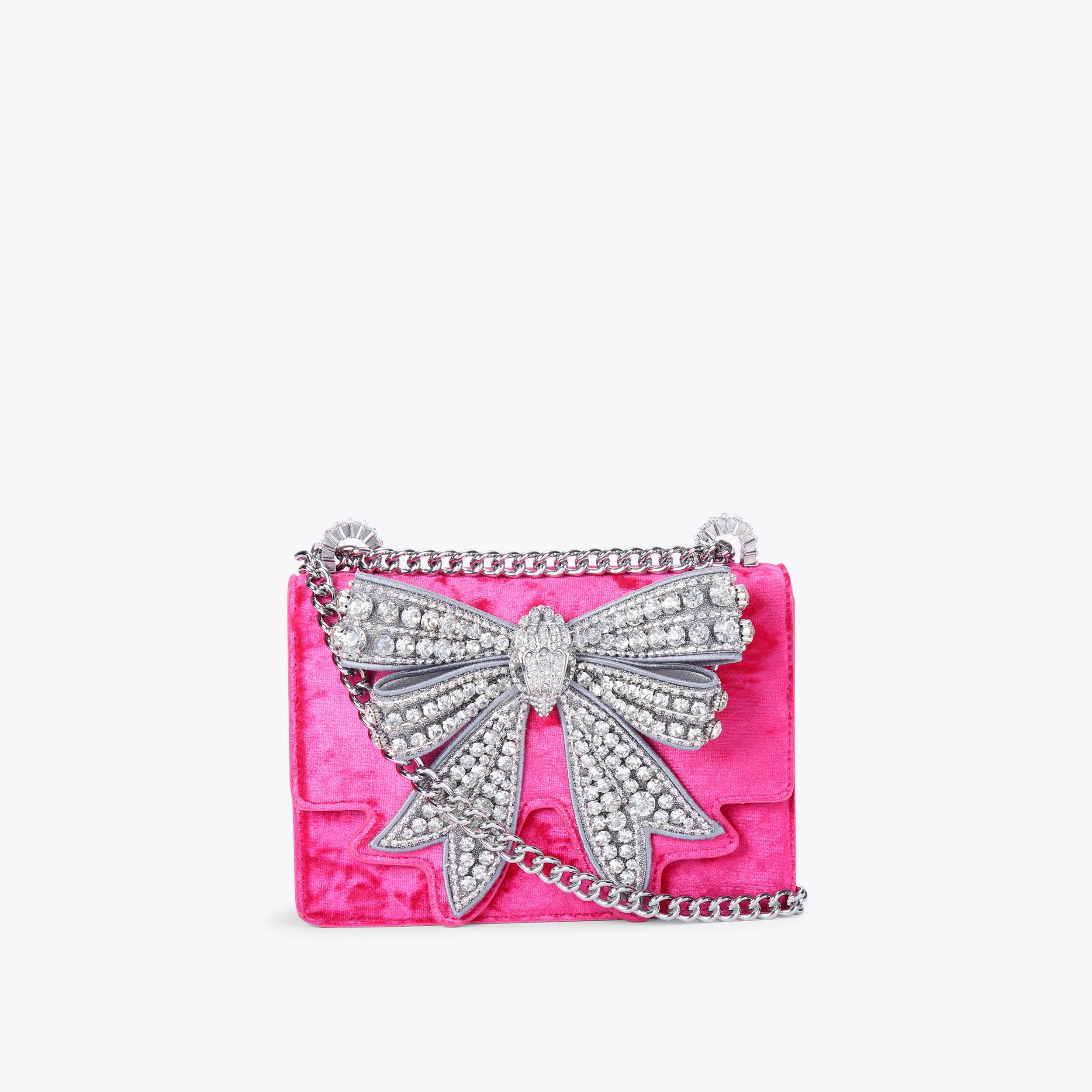 BOW SMALL SHOREDITCH Fuchsia Cross Body Bag by KURT GEIGER LONDON