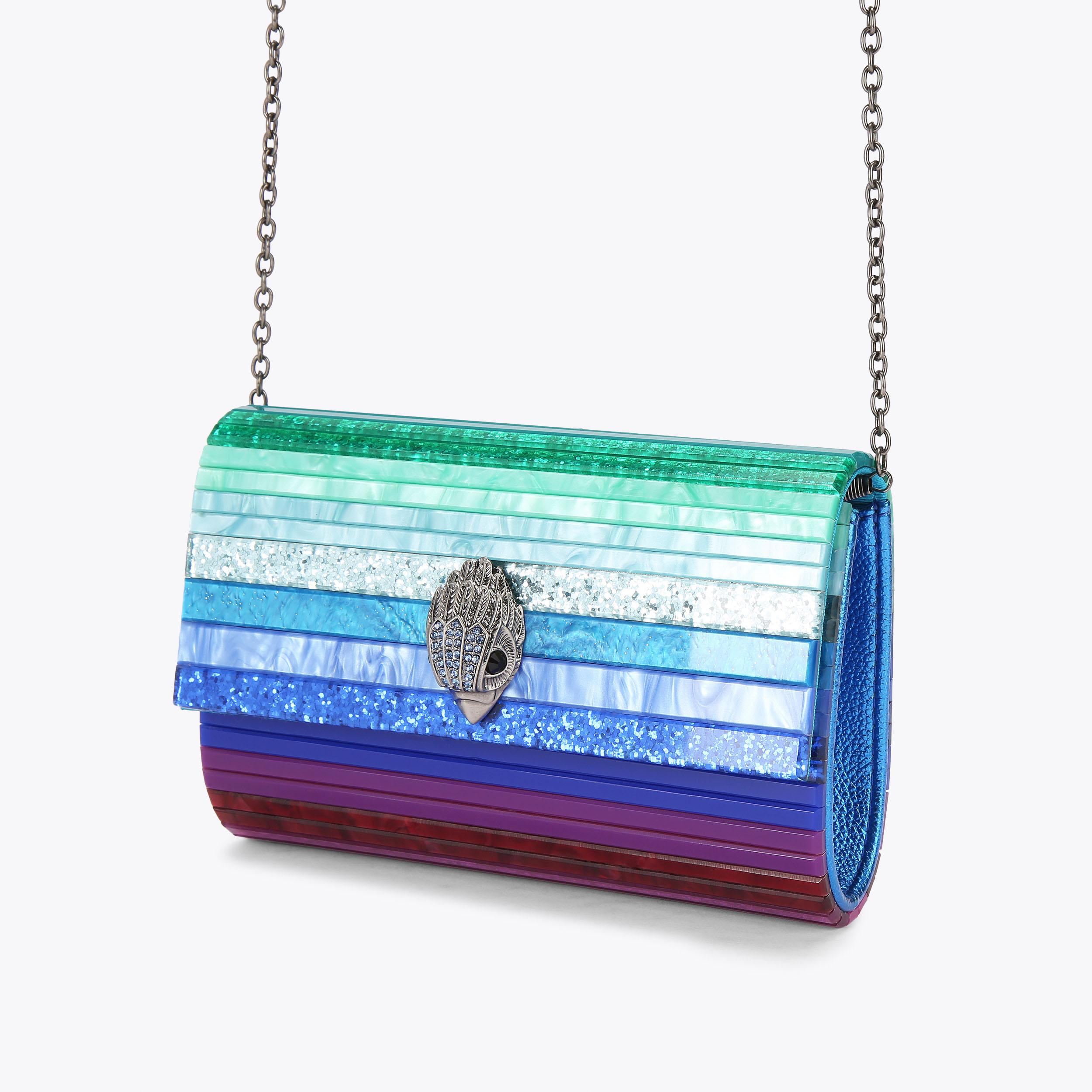 PARTY EAGLE CLUTCH Blue Clutch Bag by KURT GEIGER LONDON
