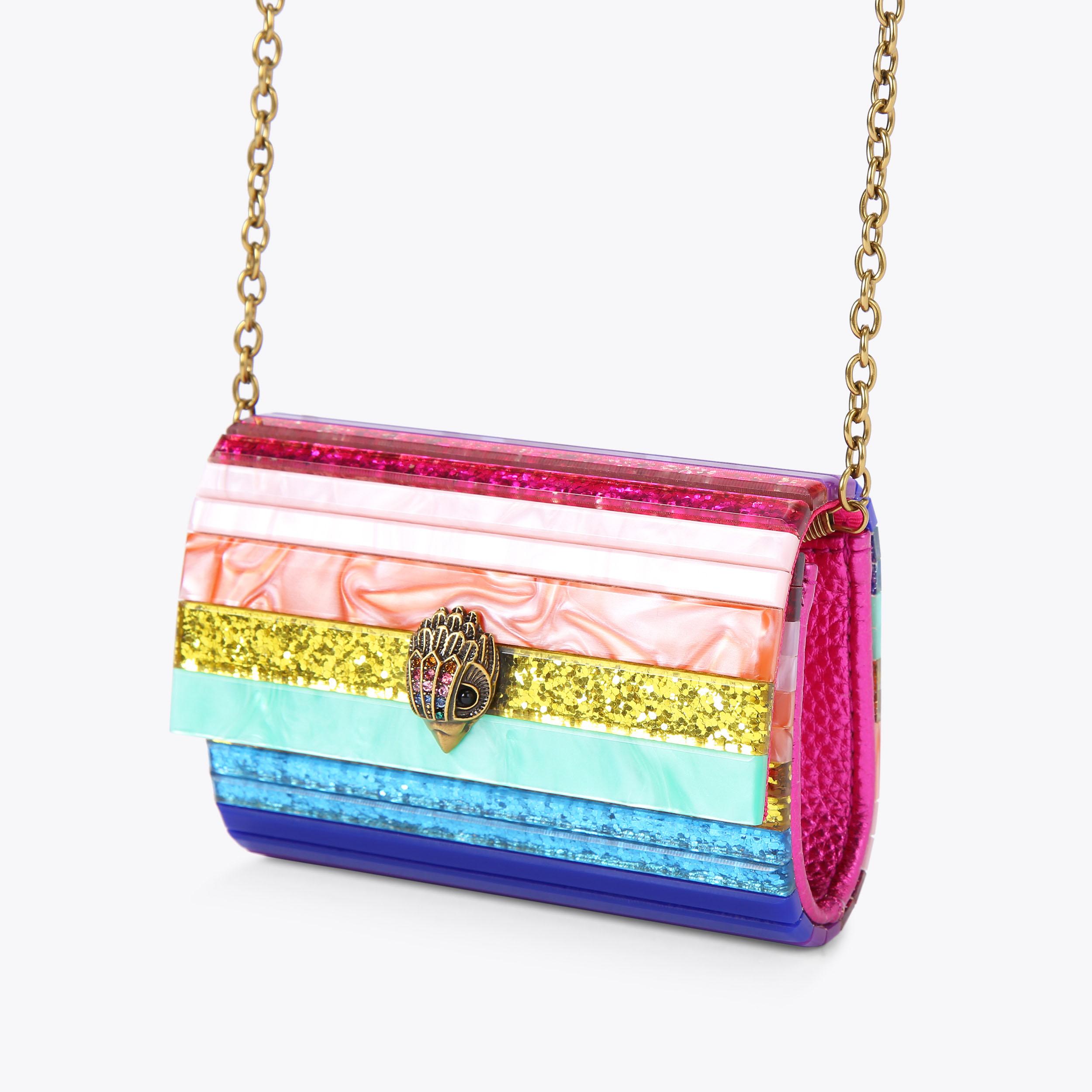 PARTY EAGLE MINI CLUTCH Rainbow Acrylic Clutch Bag by KURT GEIGER LONDON