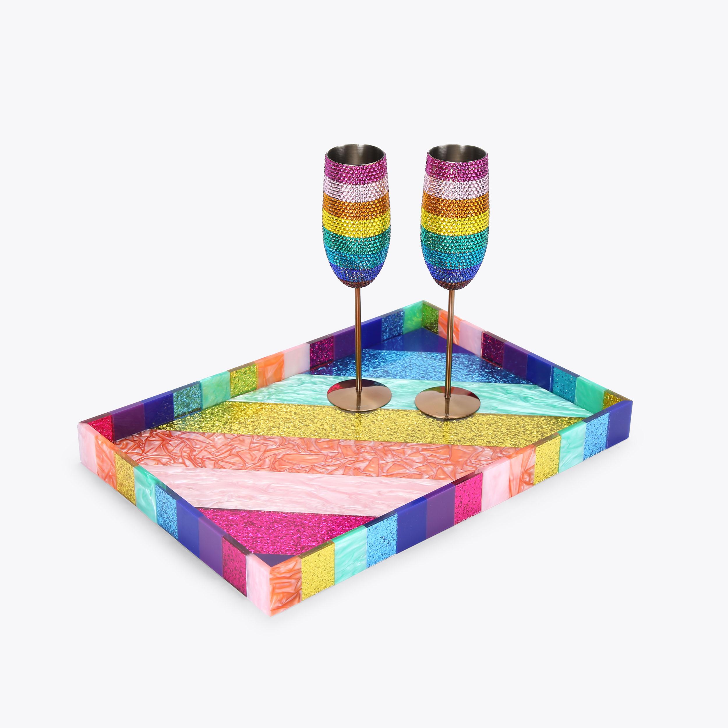 Large Tray Multi Colour Tray By Kurt Geiger London