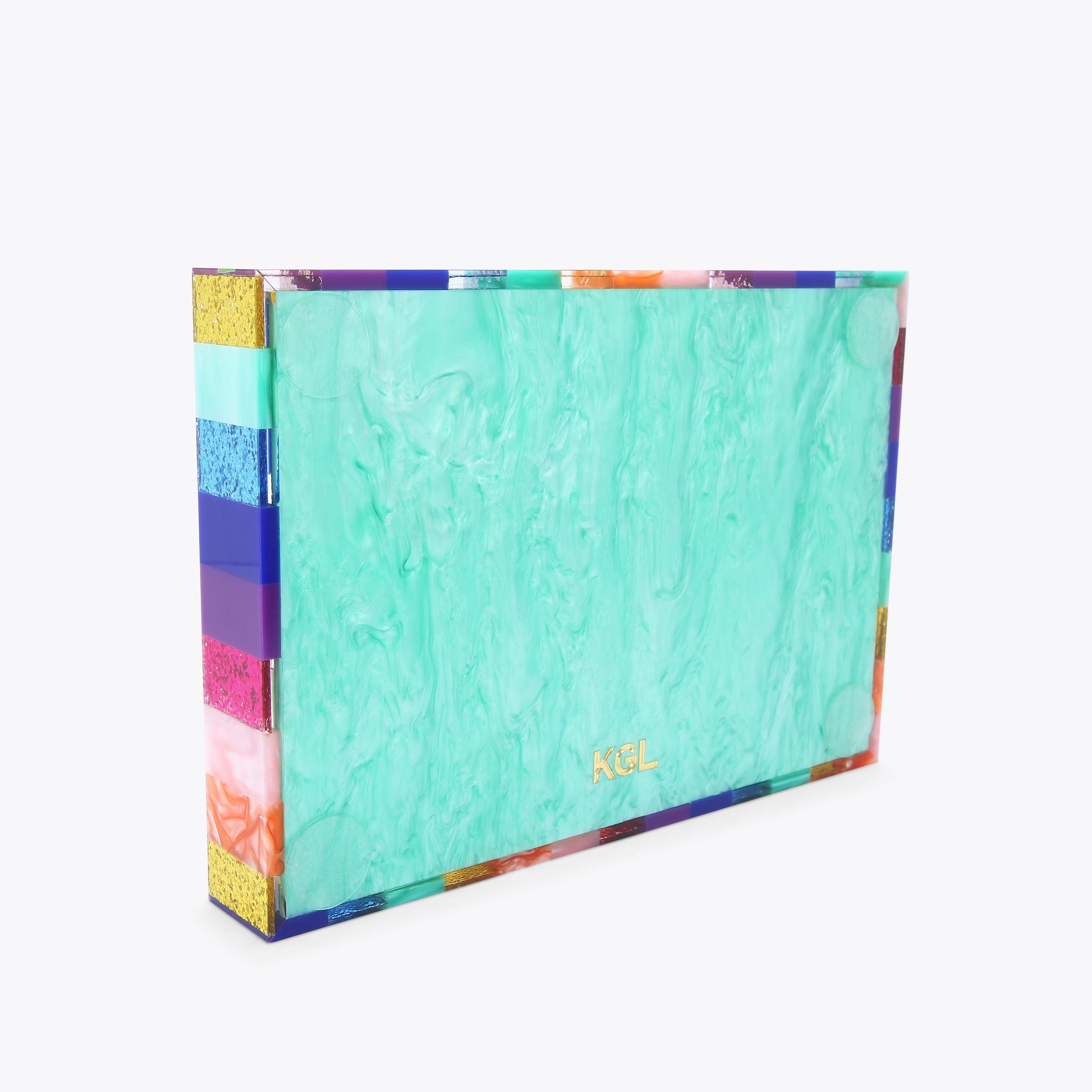 Small Tray Rainbow Stripe Tray By Kurt Geiger London