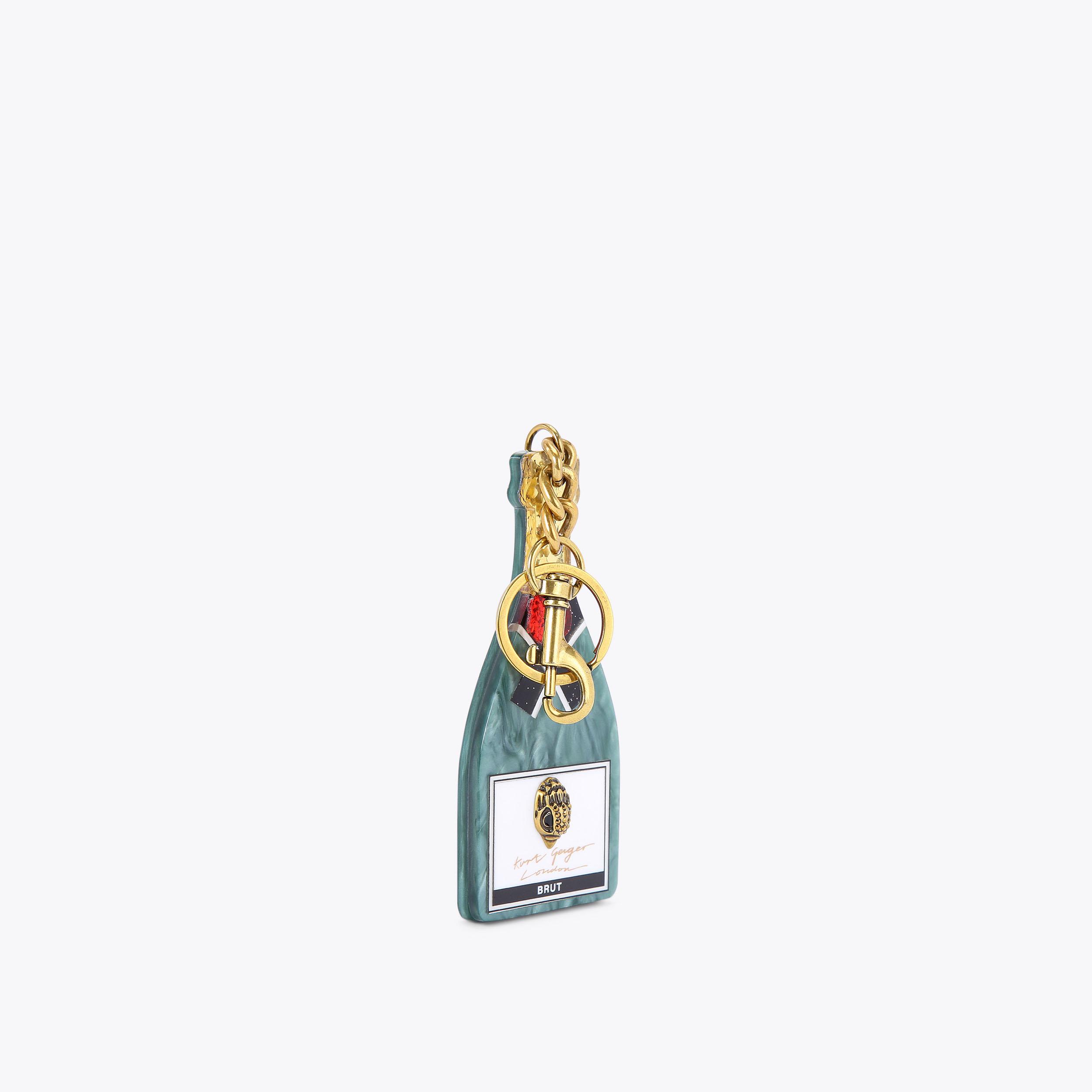 CHAMPAGNE BOTTLE KEYRING Champagne Bottle Keychain by KURT GEIGER LONDON