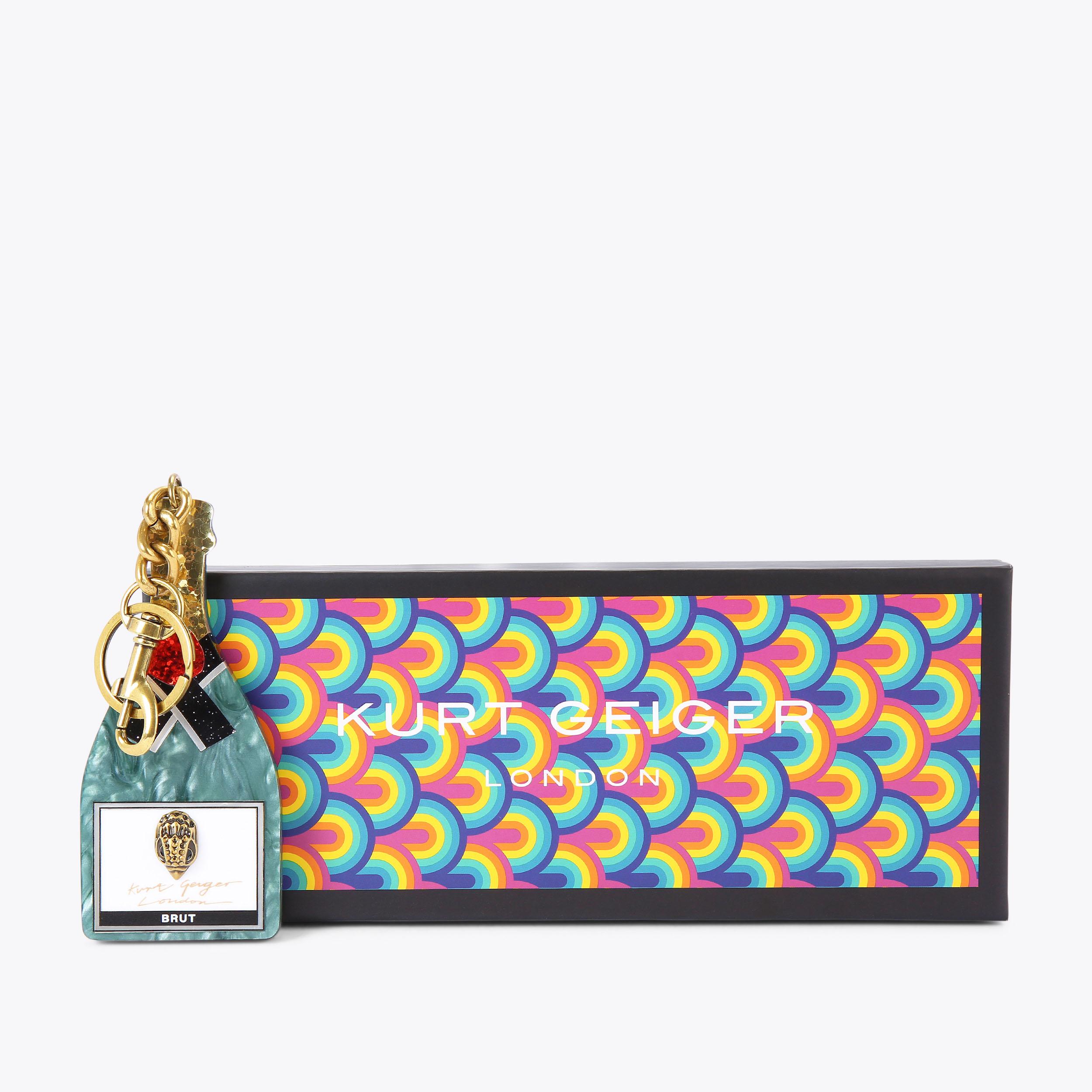 CHAMPAGNE BOTTLE KEYRING Champagne Bottle Keychain by KURT GEIGER LONDON