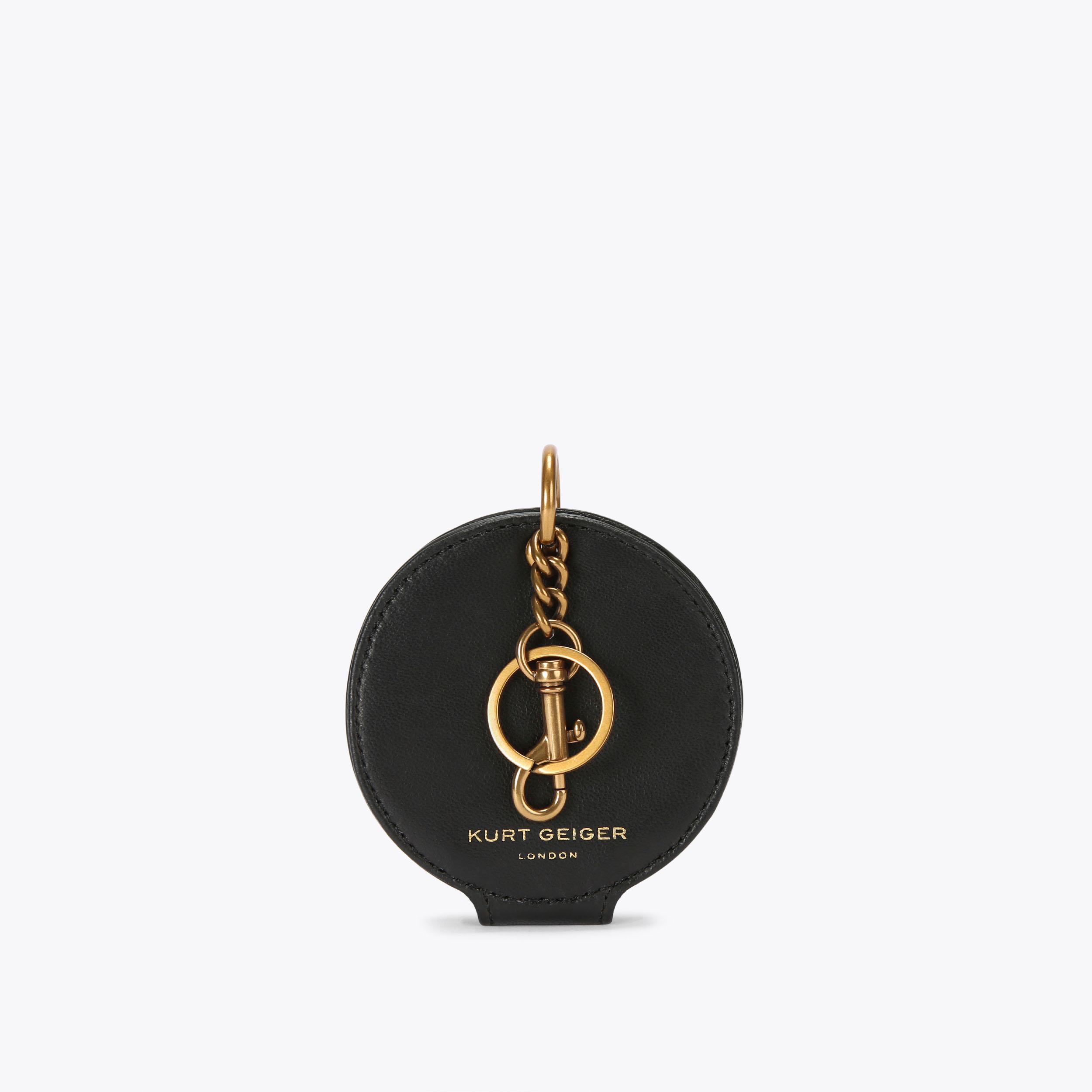 MIRROR KEYRING Black Mirror Charm Keyring by KURT GEIGER LONDON