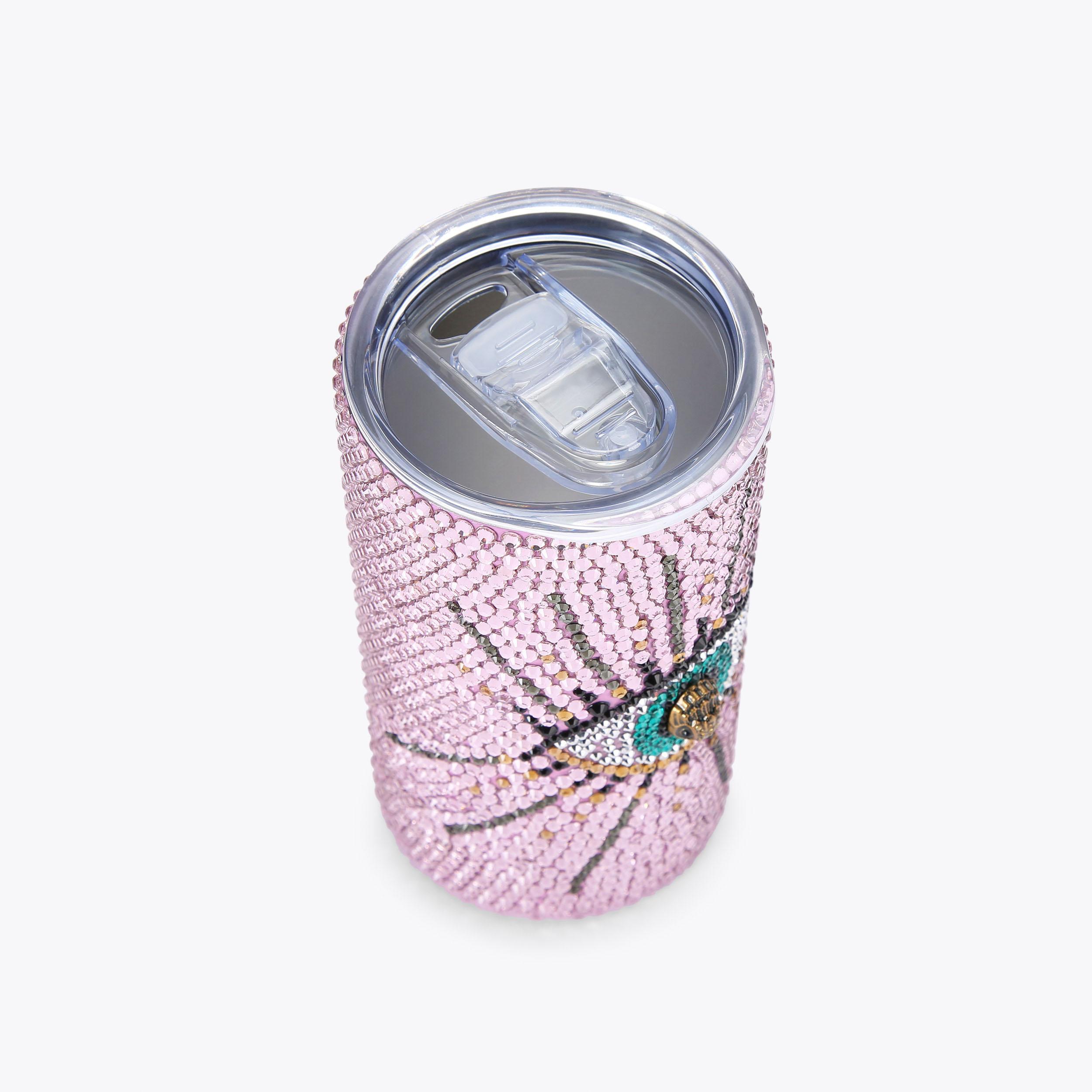 CRYSTAL CAN Rainbow Stripe Crystal Embellished Tumbler by KURT GEIGER ...