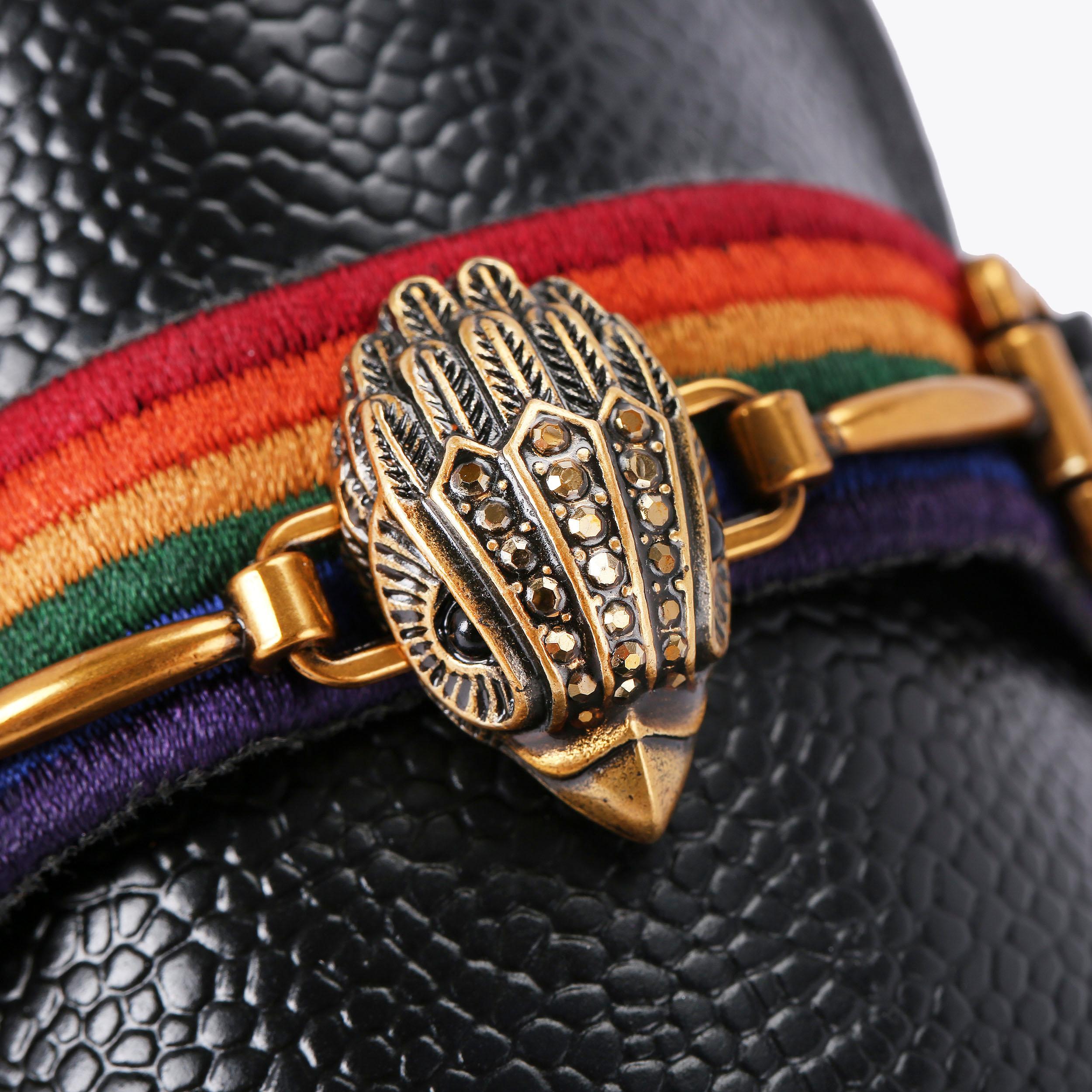 BATES LOAFER Black Leather Slip On Shoes by KURT GEIGER LONDON