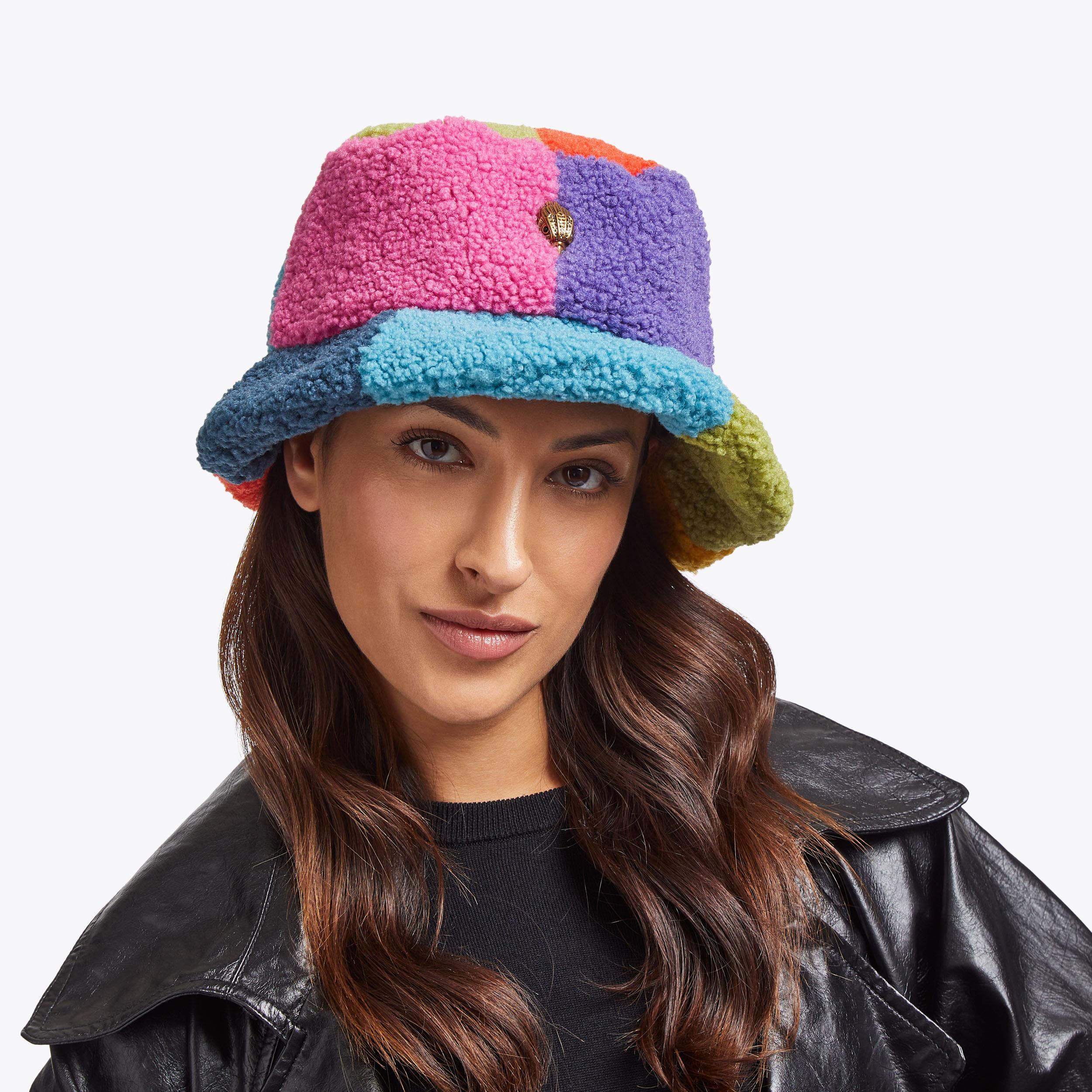 TEDDY BUCKET HAT Faux Shearling Bucket Hat by KURT GEIGER LONDON