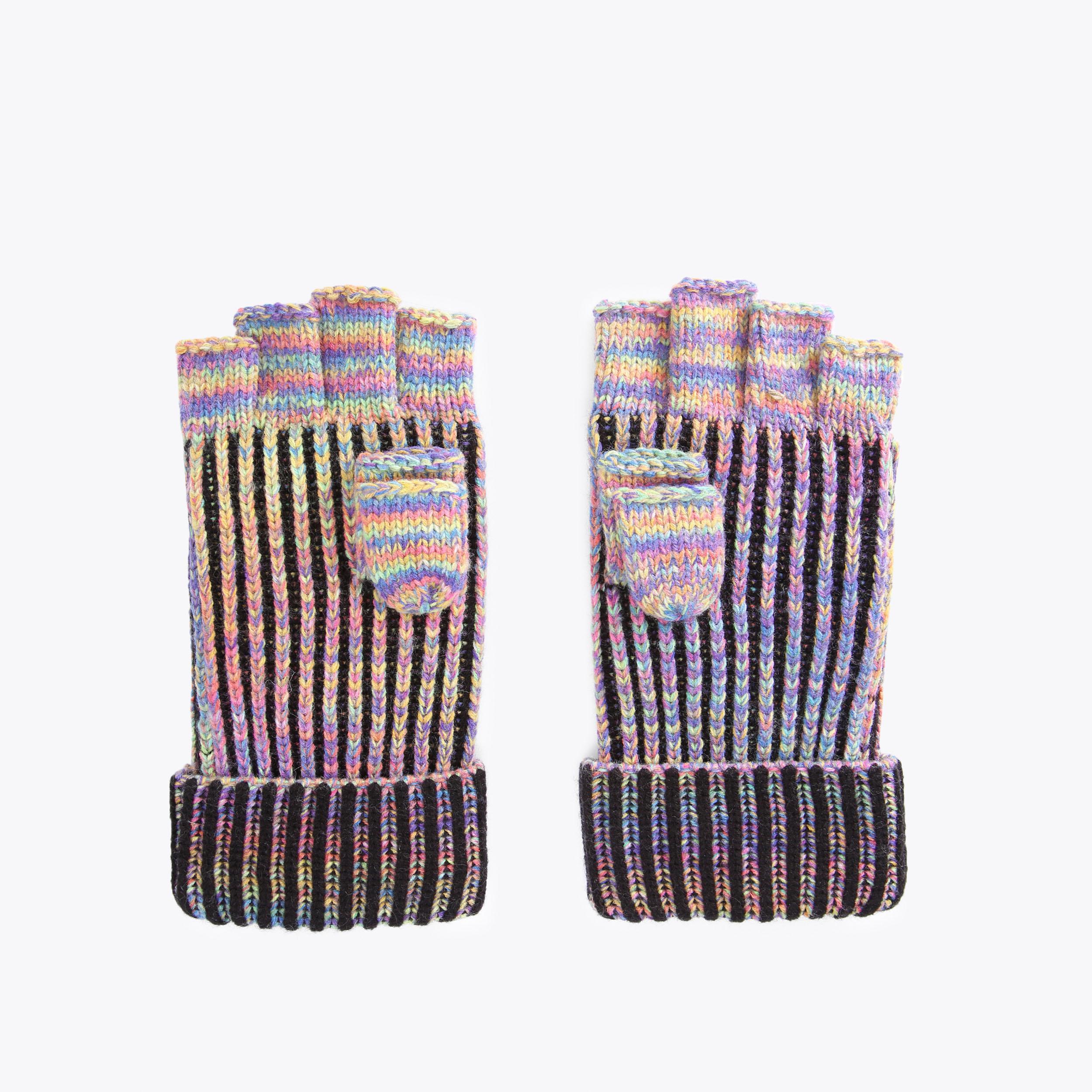 MARLED MITTEN Marled Knitted Gloves by KURT GEIGER LONDON