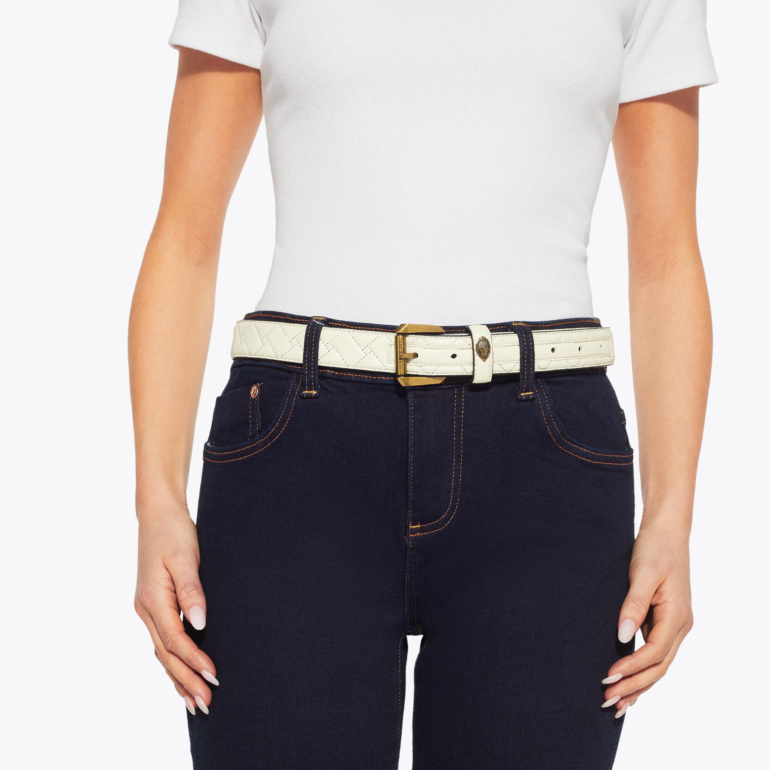 KENSINGTON 30 BELT Bone Leather Belt by KURT GEIGER LONDON