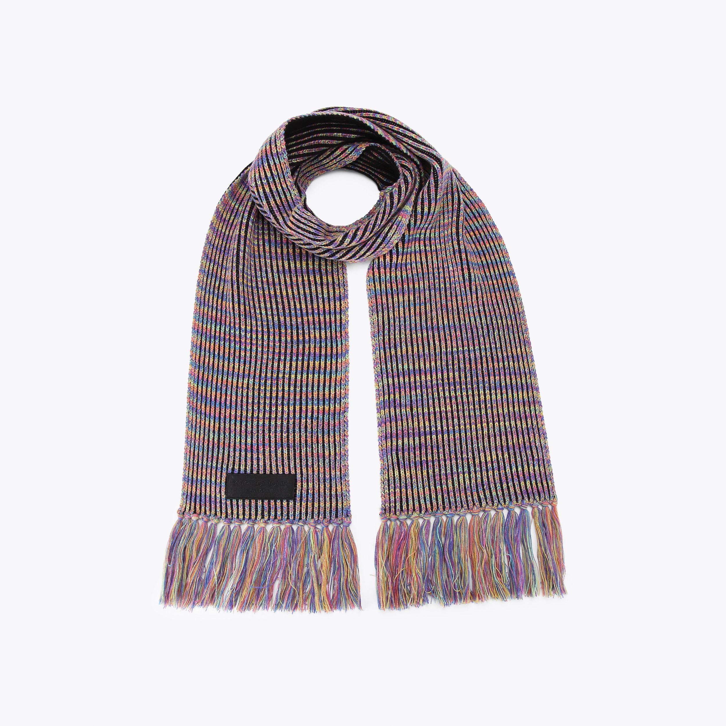 MARLED SCARF Rainbow Tassel Scarf by KURT GEIGER LONDON