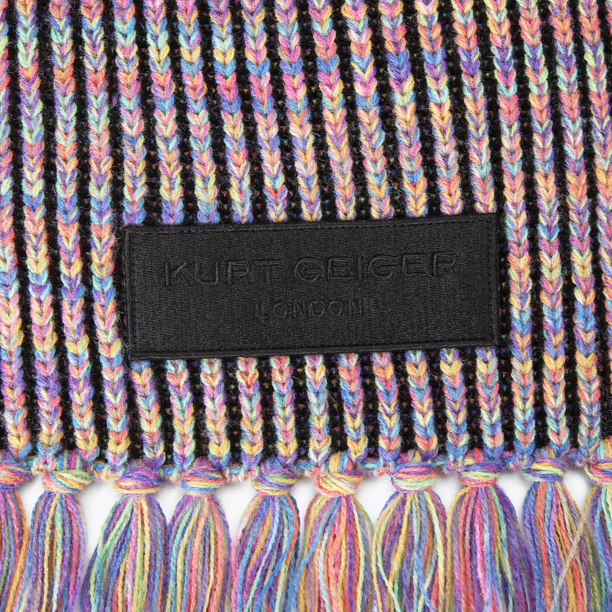 MARLED SCARF Rainbow Tassel Scarf by KURT GEIGER LONDON