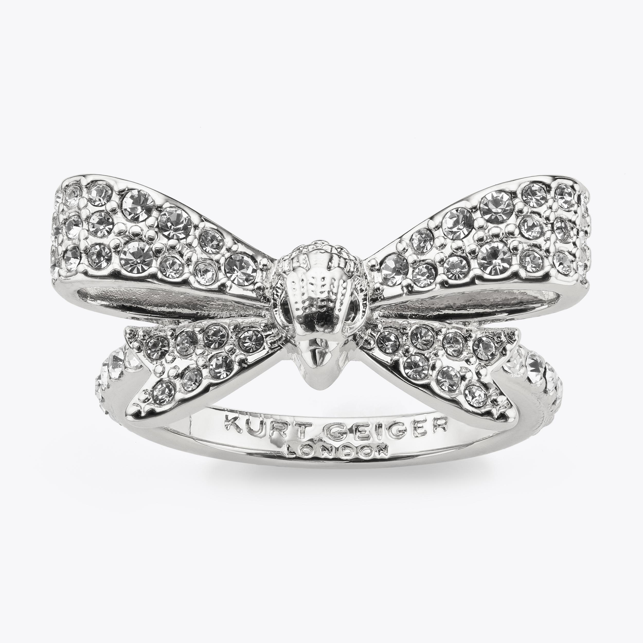 SM BELGRAVIA RING Silver Bow Ring by KURT GEIGER LONDON
