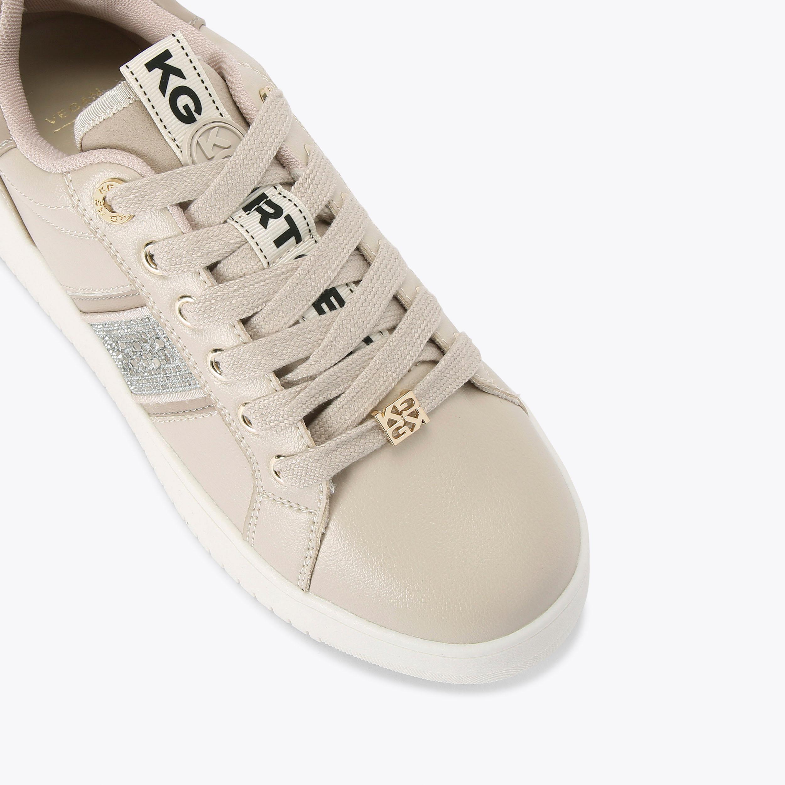 LESLIE GEM Blush Crystal Sneaker by KG KURT GEIGER