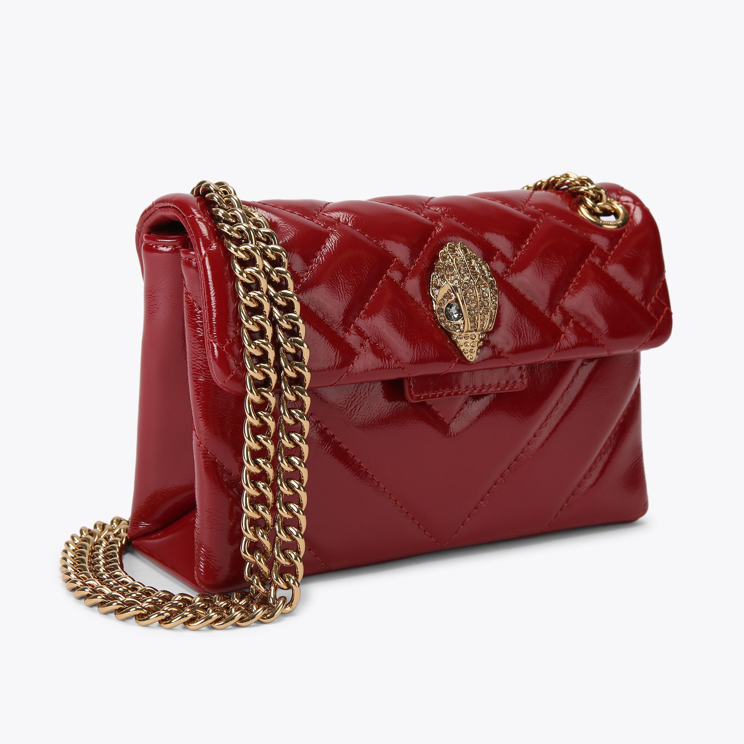 LEATHER MINI KENSINGTON Red Patent Cross Body Bag by KURT GEIGER LONDON