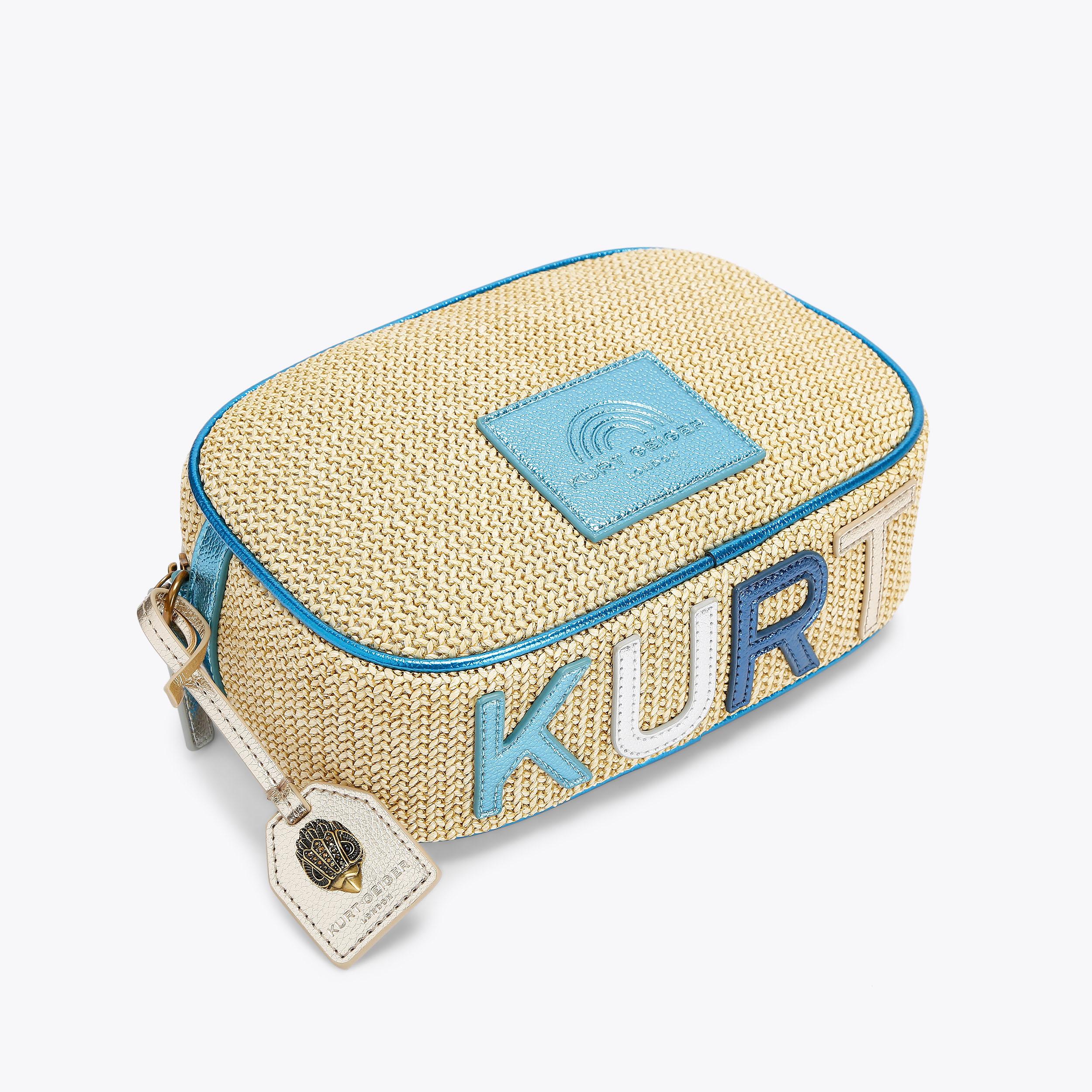 SOUTHBANK CAMERA BAG KURT Natural Woven Camera Bag by KURT GEIGER LONDON