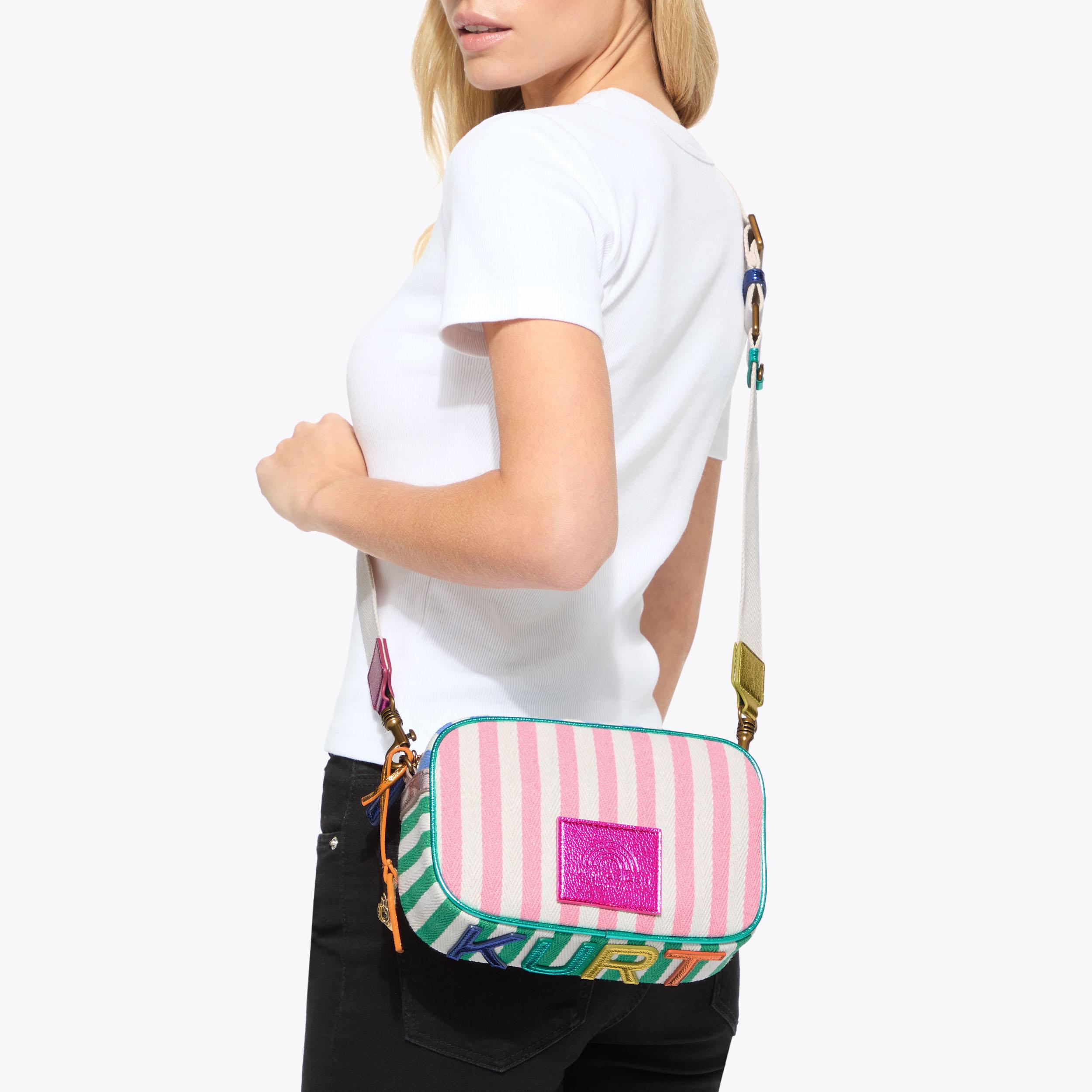 SOUTHBANK CAMERA BAG KURT Striped Camera Bag by KURT GEIGER LONDON