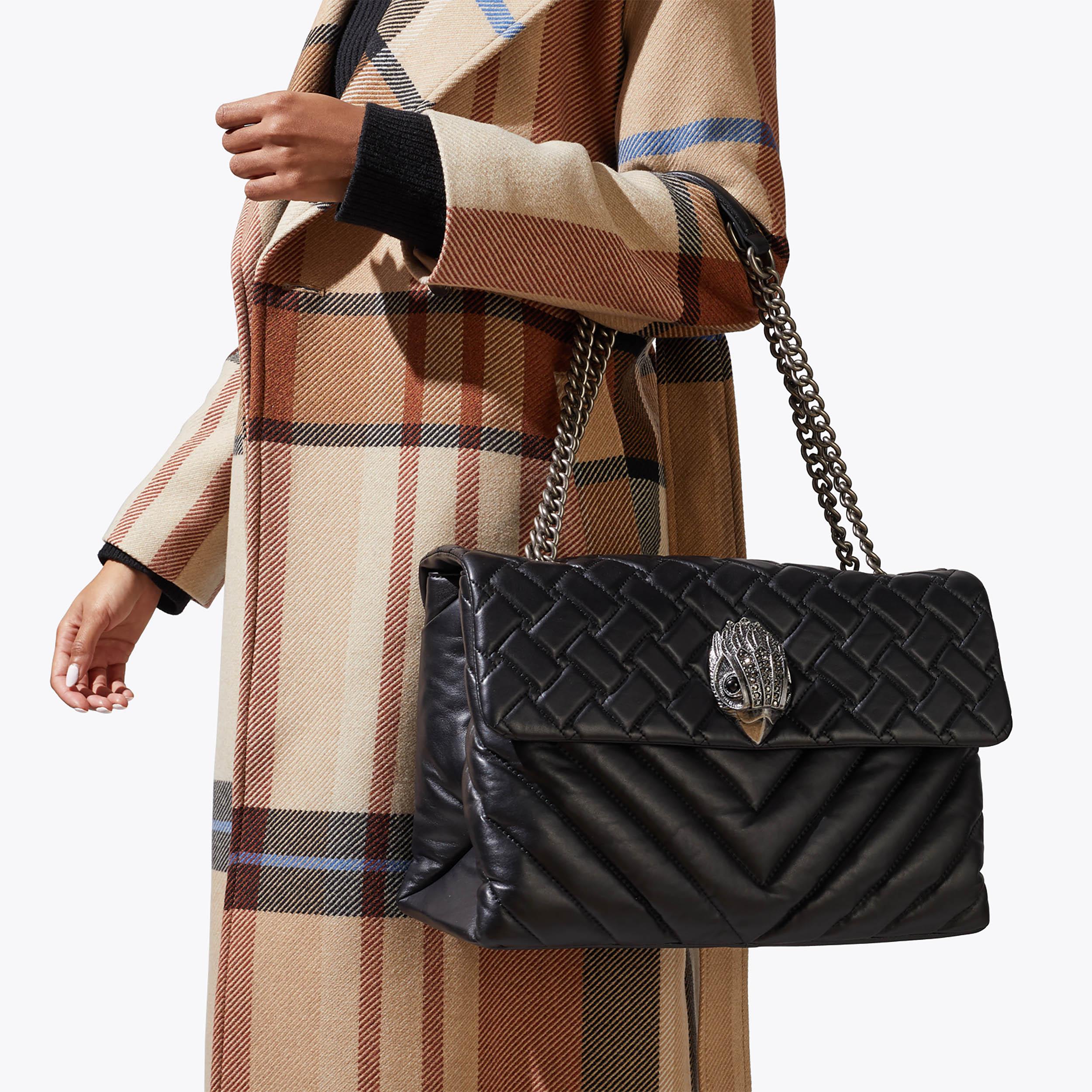 LTHR XXL KENSINGTON BAG Black Quilted Leather Oversized Bag by KURT ...