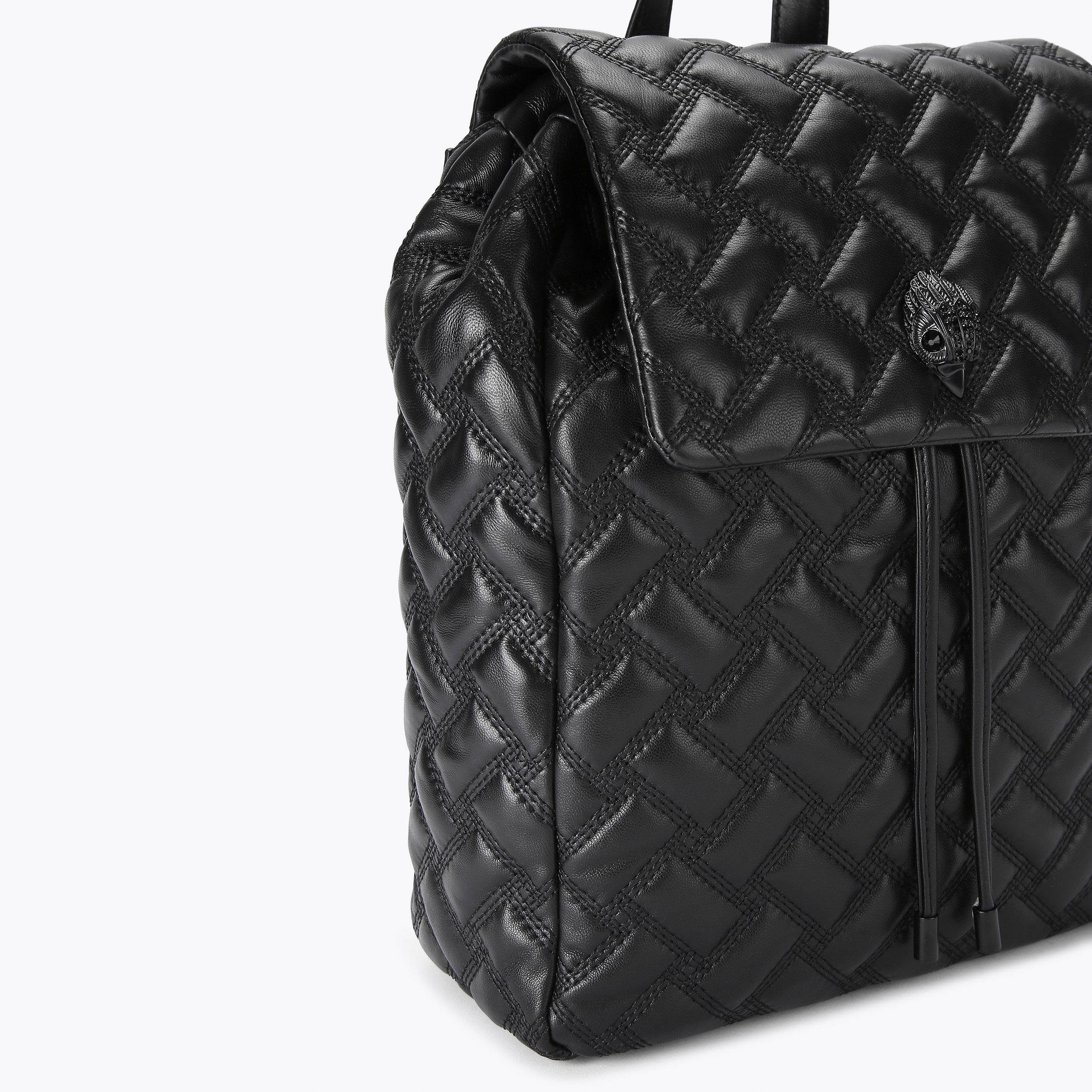 KENSINGTON BACKPACK DR Black Quilted Backpack by KURT GEIGER LONDON