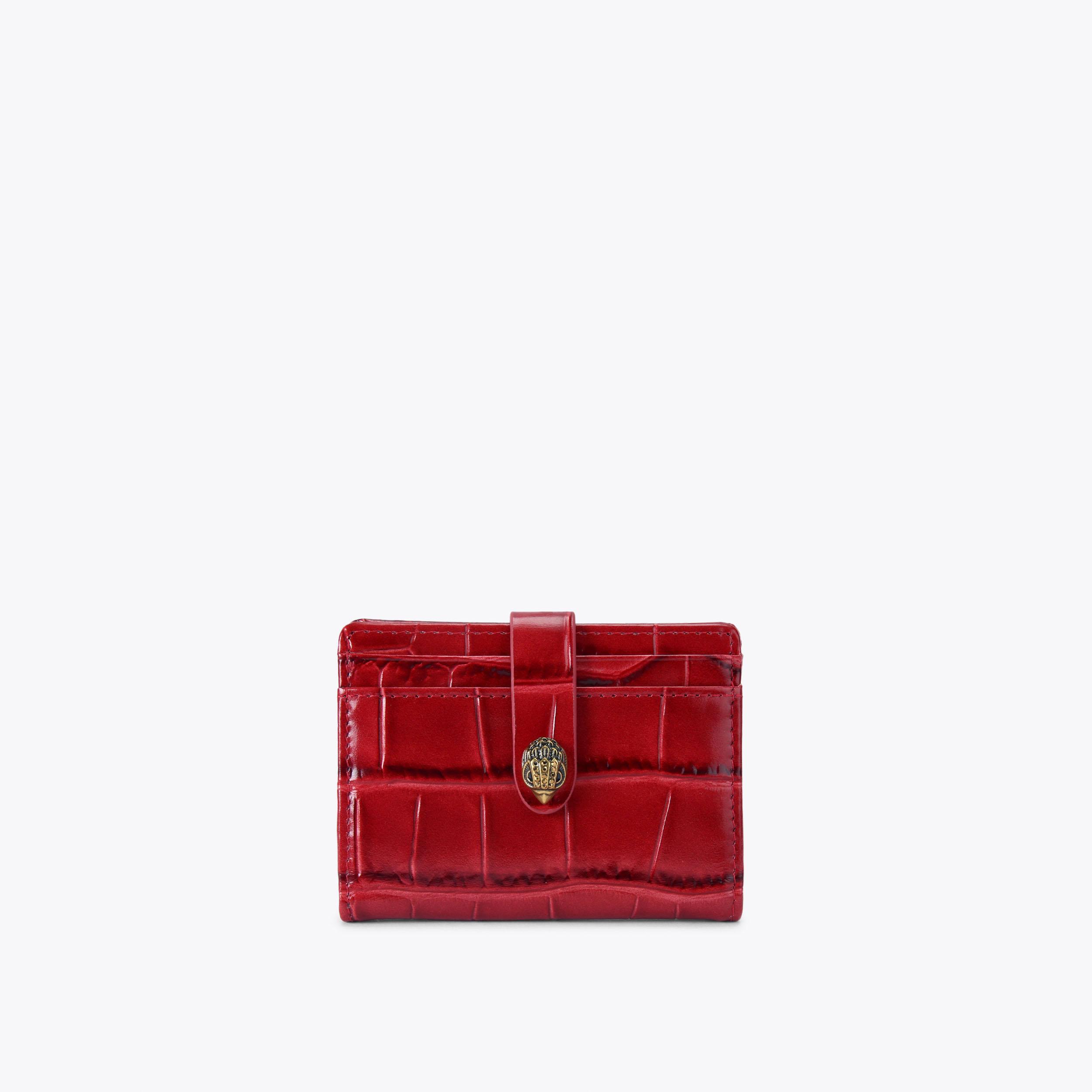 MULTI CARD KENSINGTON Croc Embossed Card Wallet by KURT GEIGER LONDON