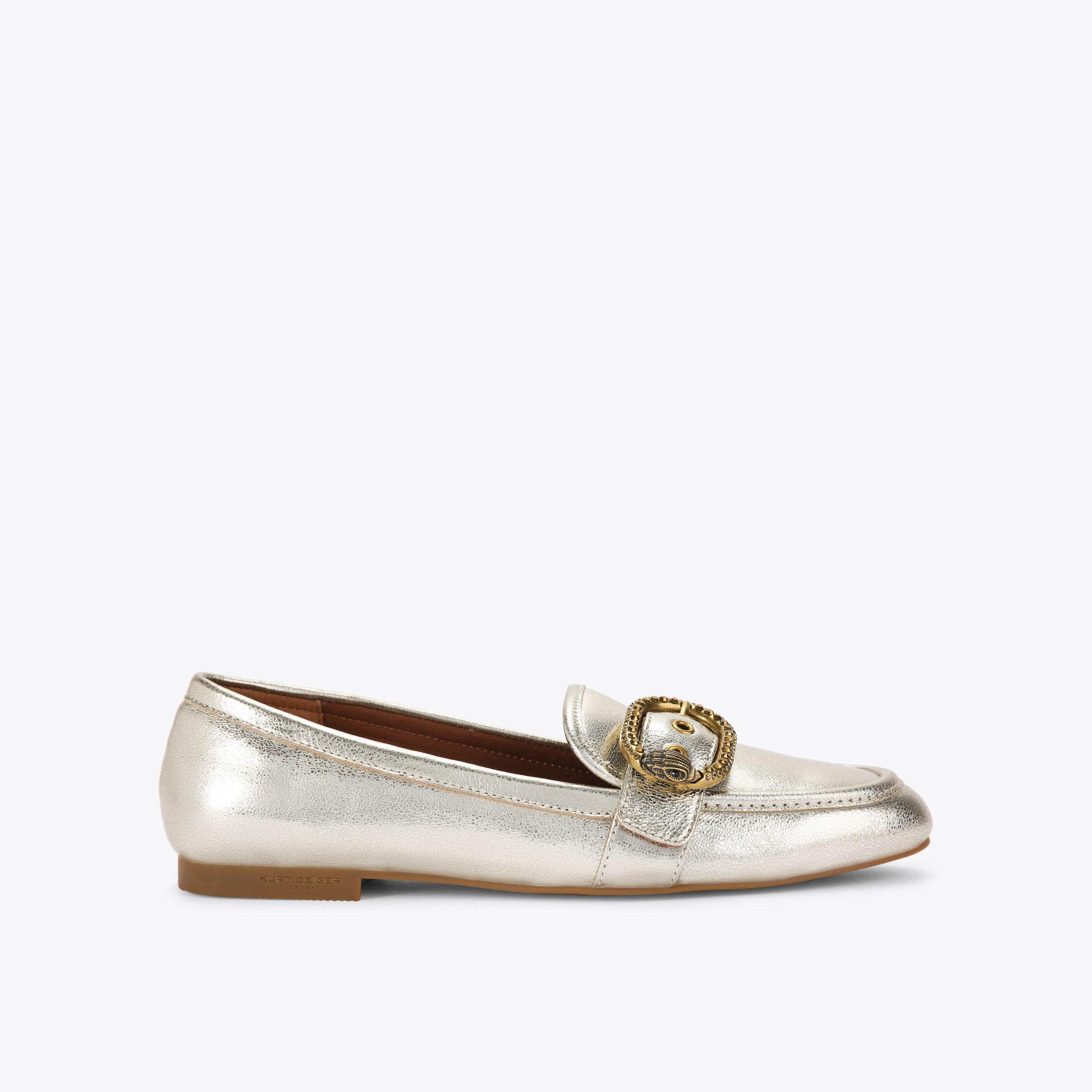 MAYFAIR LOAFER Gold Slip On Loafer by KURT GEIGER LONDON