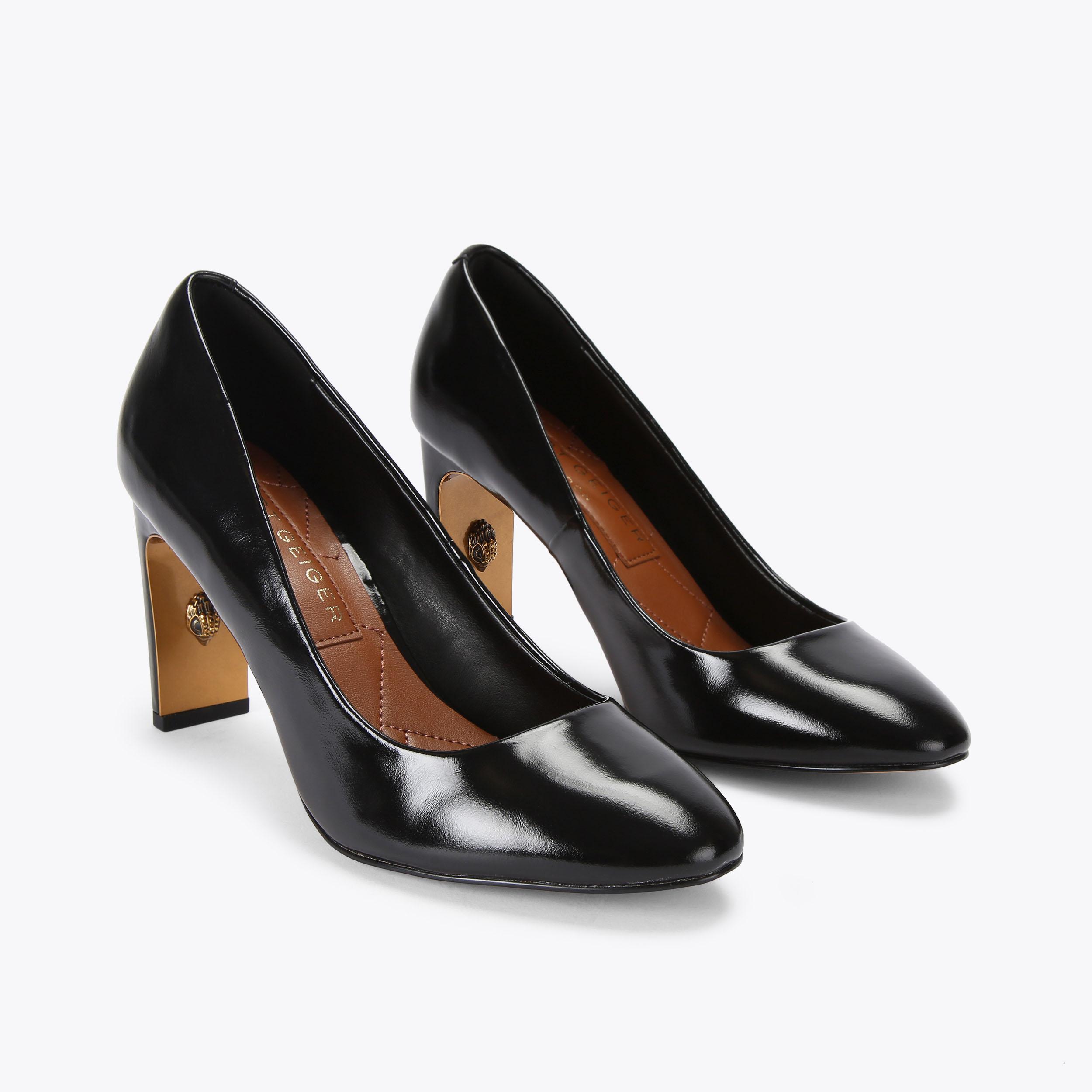 VICTORIA COURT 85MM Black Court Heels by KURT GEIGER LONDON