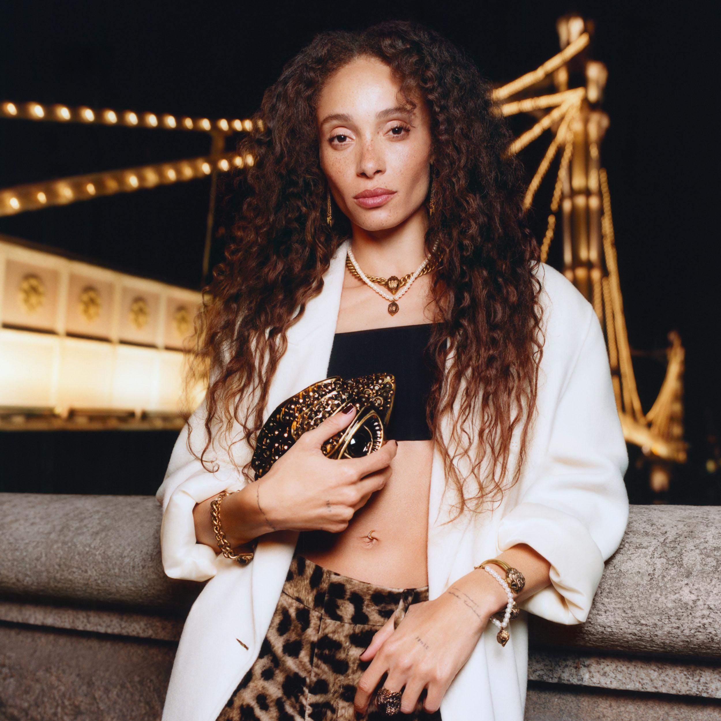 EAGLE CLUTCH Gold Eagle Head Clutch Bag by KURT GEIGER LONDON