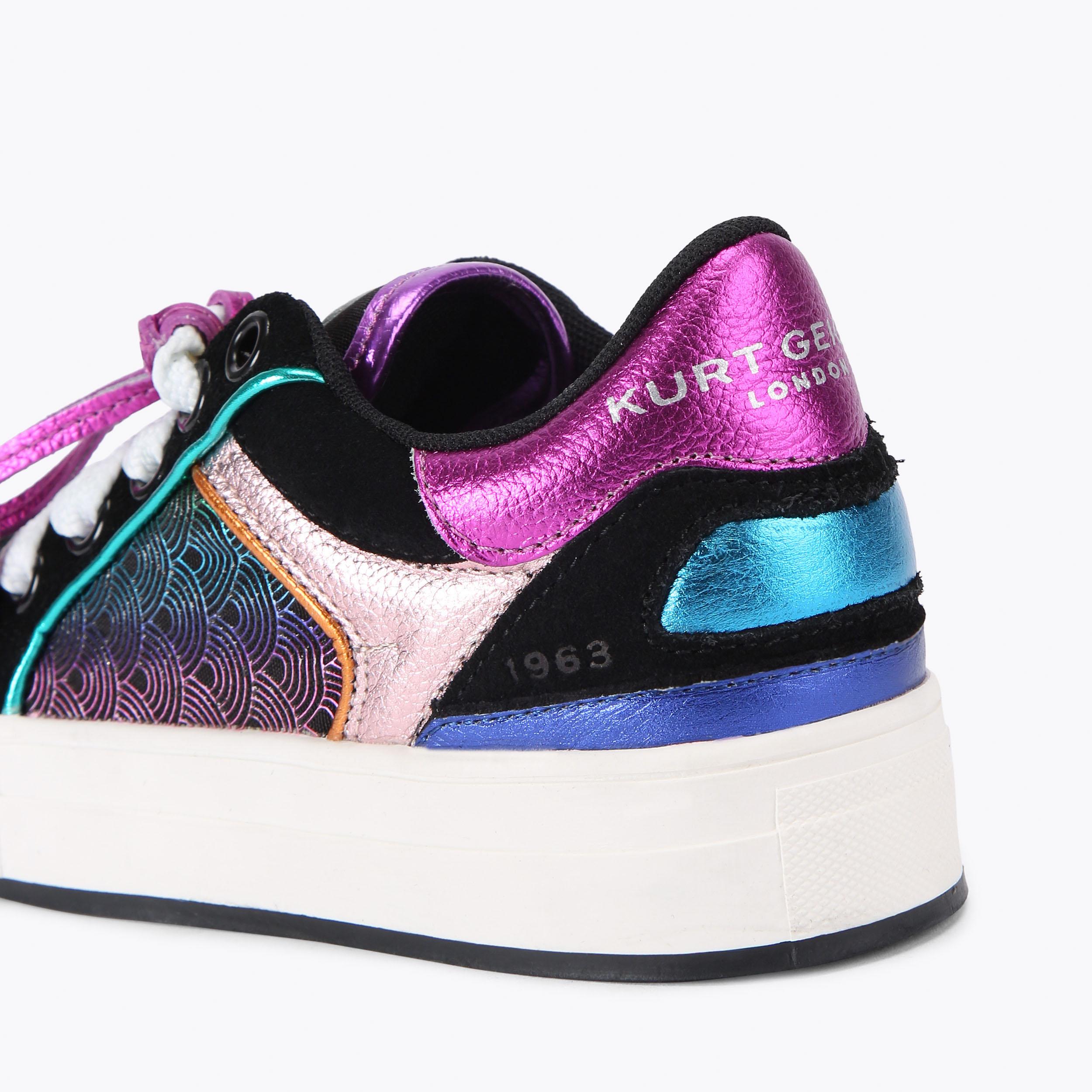 MINI SOUTHBANK TAG Black Suede Sneaker by KURT GEIGER LONDON