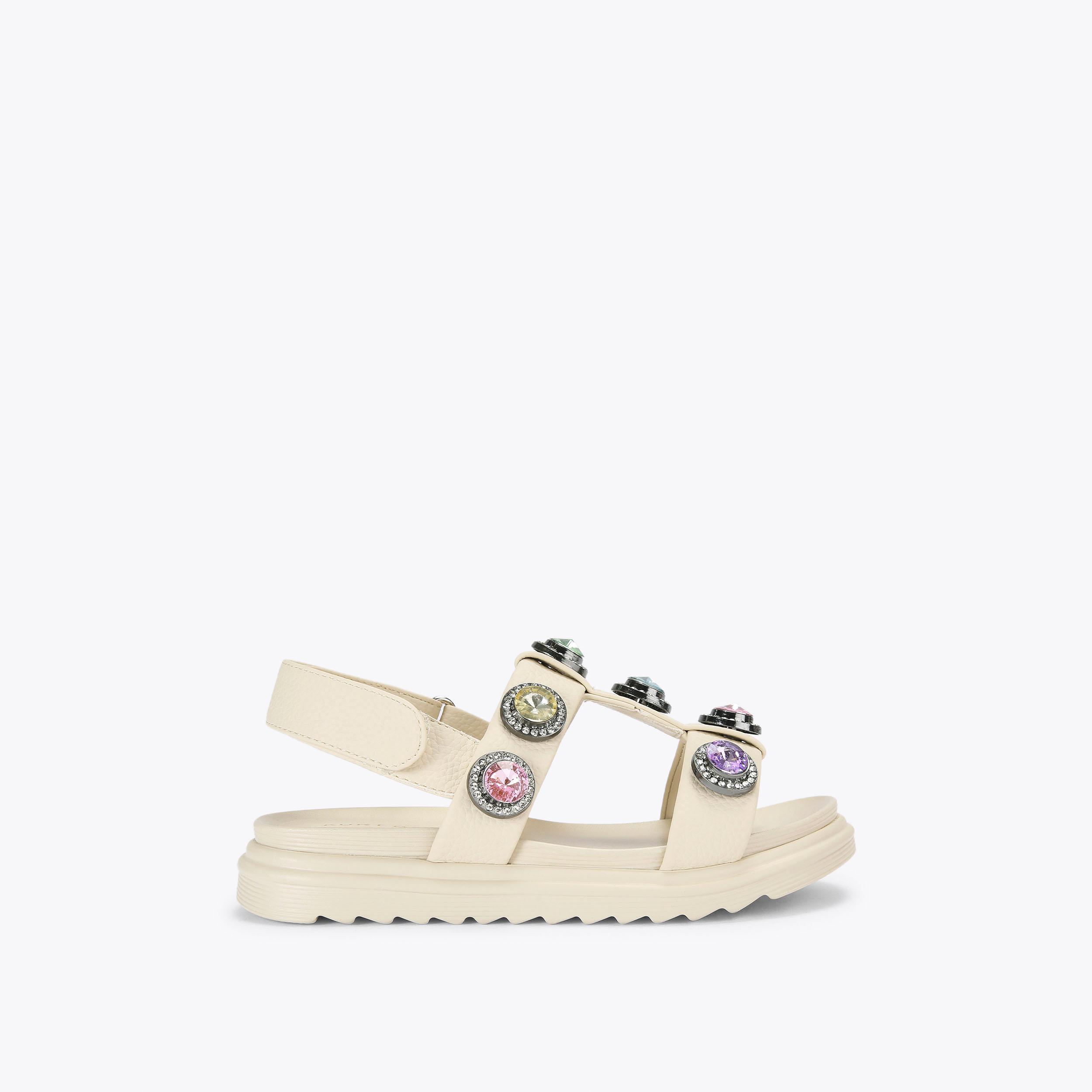 MINI ORSON CRYSTAL SANDAL Bone Sandals by KURT GEIGER LONDON