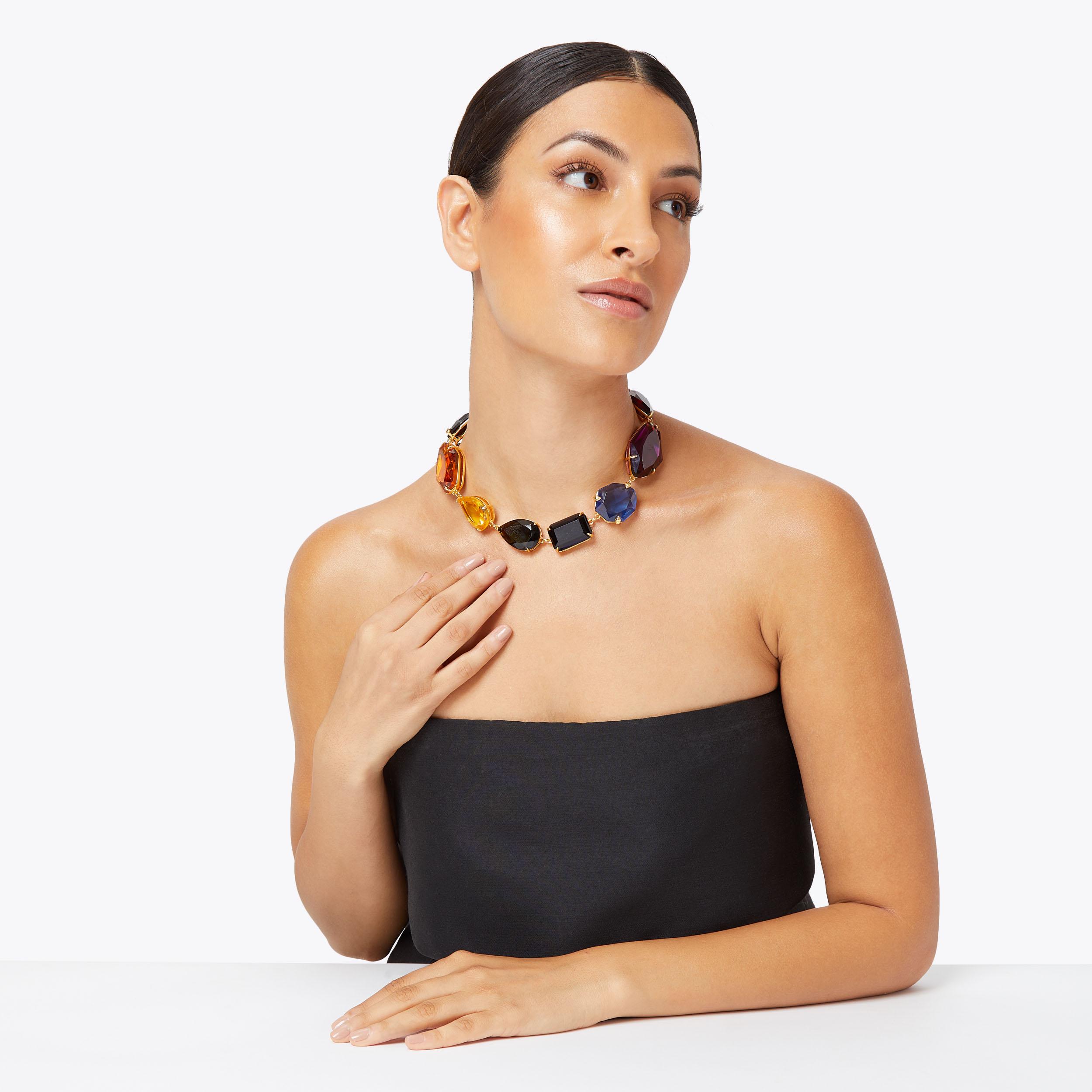 REGENT NECKLACE Crystal Chain Necklace by KURT GEIGER LONDON