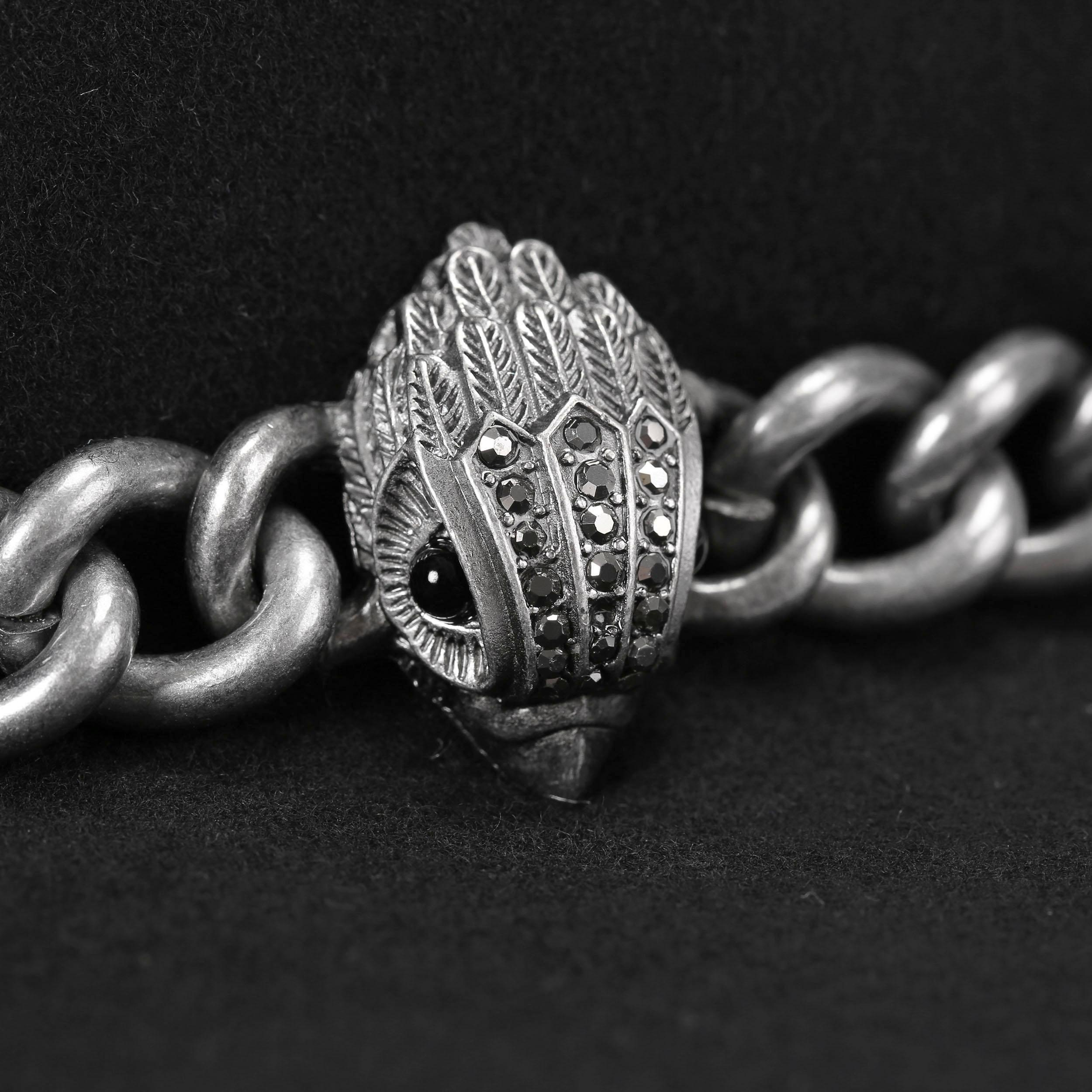 EAGLE CHAIN FEDORA Black Wool Fedora by KURT GEIGER LONDON