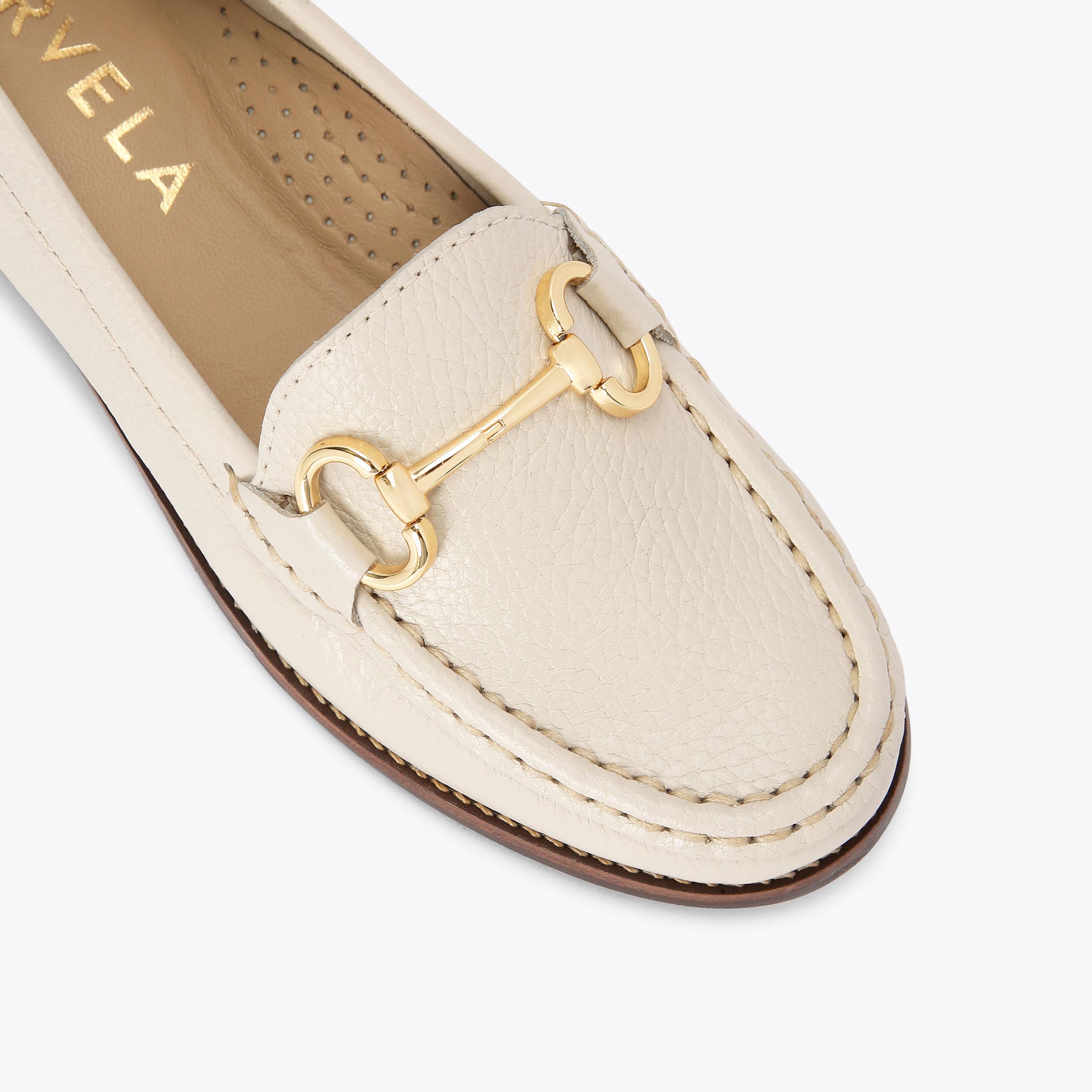 CLICK Bone Leather Slip On Loafer by CARVELA COMFORT