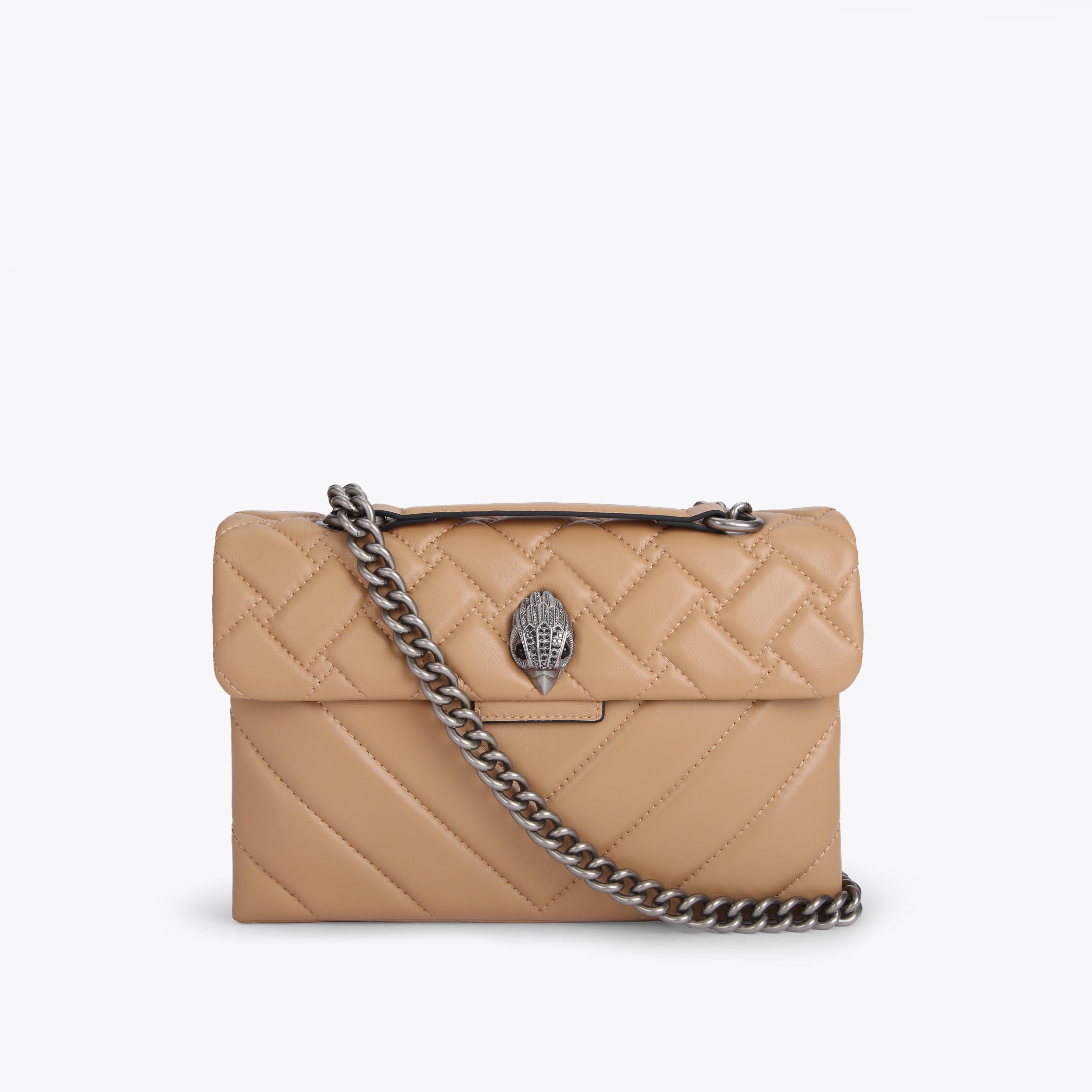 Leather Kensington X Bag Camel Leather Shoulder Bag By Kurt Geiger London