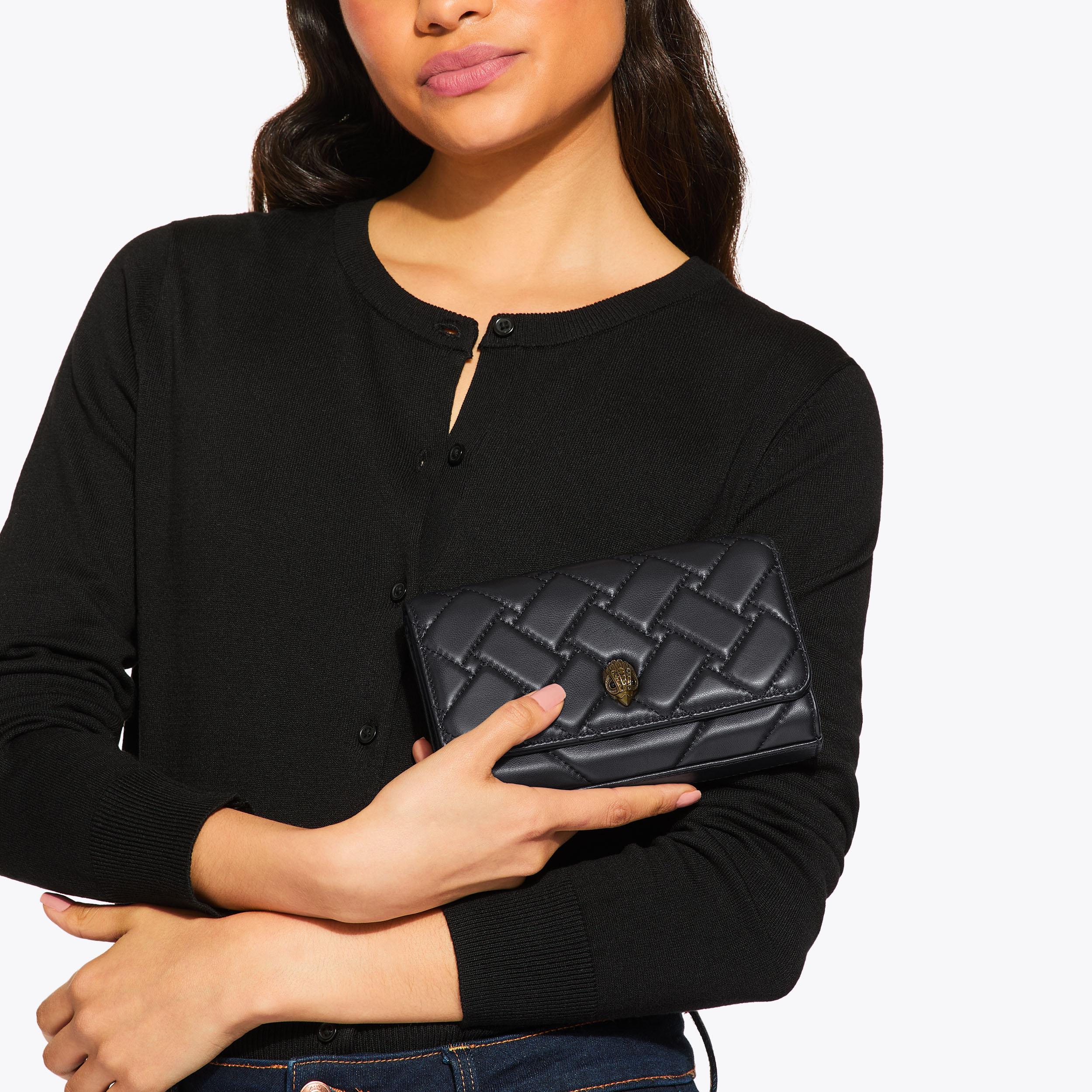 EXTRA MINI KENSINGTON Black Leather Bag by KURT GEIGER LONDON