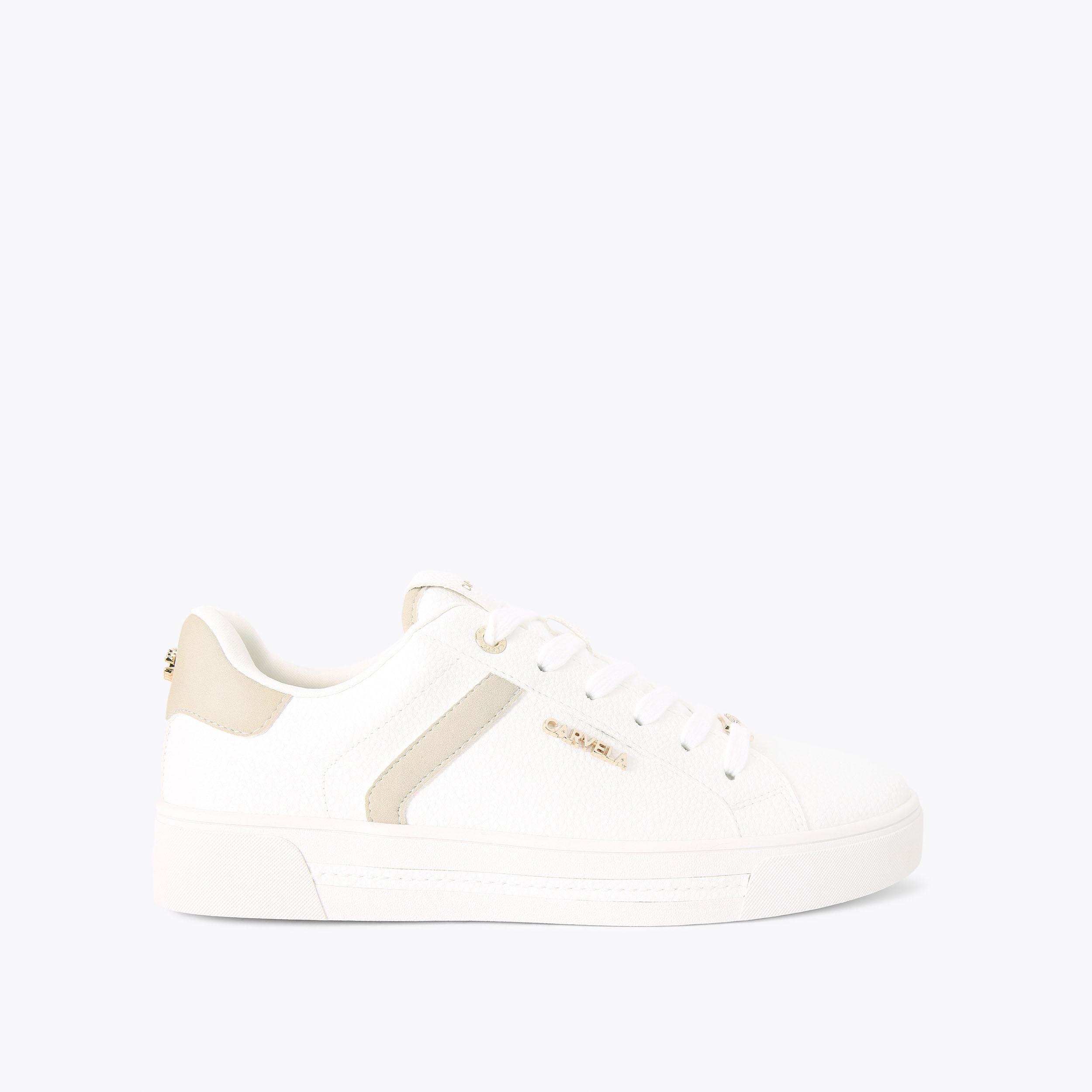 DAZE White Metallic Trainers by CARVELA