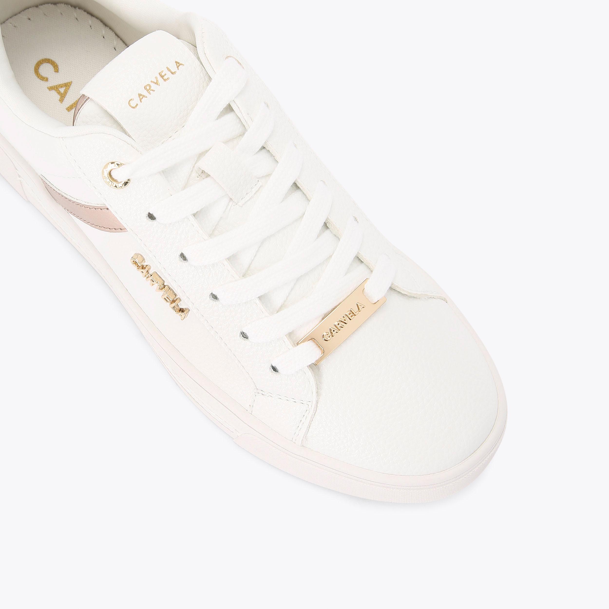 DAZE White Metallic Trainers by CARVELA