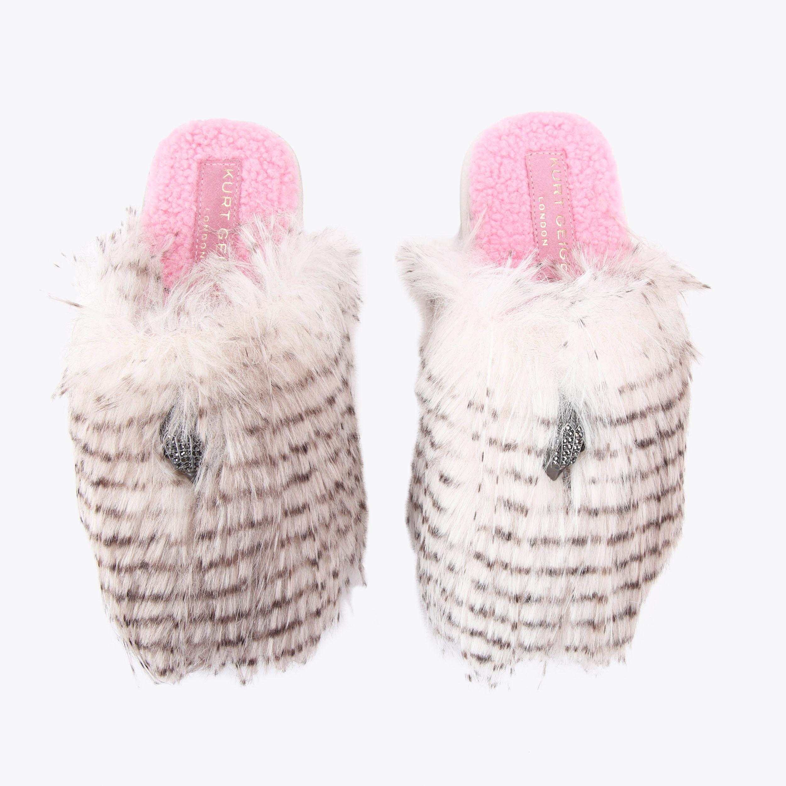 KENSINGTON SLIPPERS Ostrich Slip On Toe by KURT GEIGER LONDON