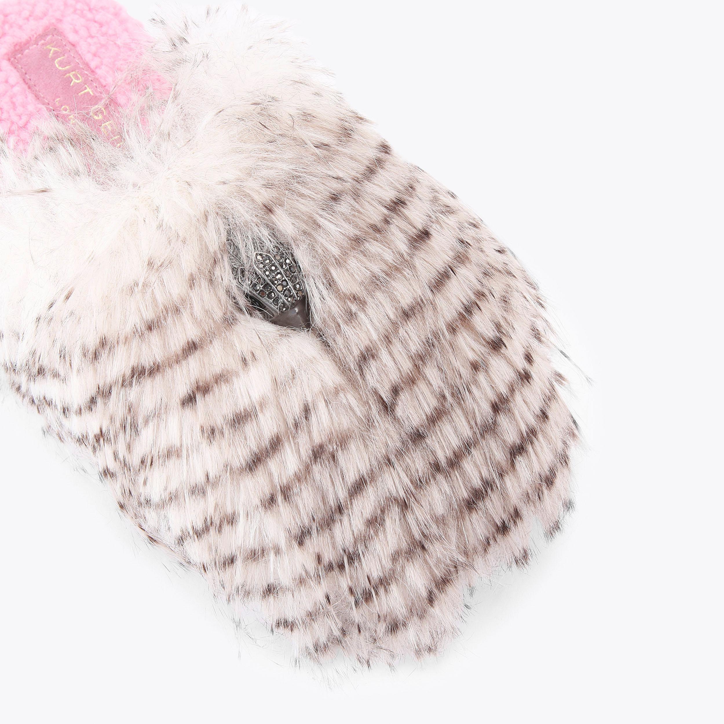 KENSINGTON SLIPPERS Ostrich Slip On Toe by KURT GEIGER LONDON