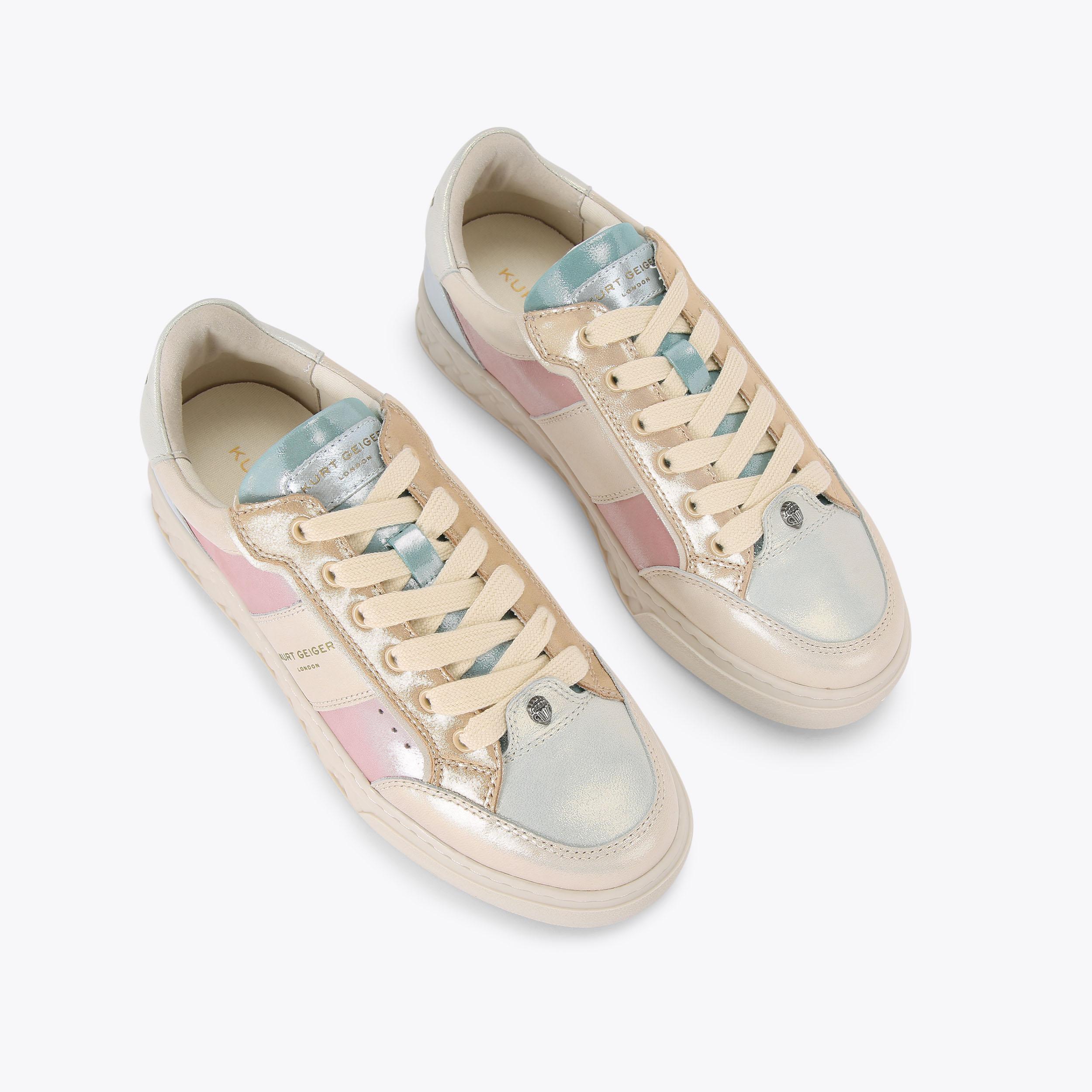KENSINGTON SLIM CUPSOLE Pastel Metallic Sneaker by KURT GEIGER LONDON