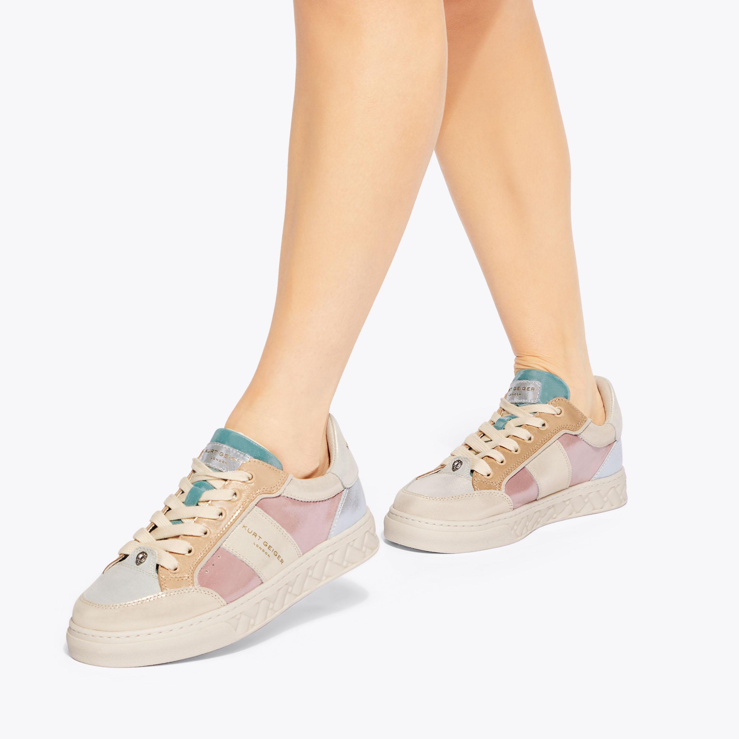 KENSINGTON SLIM CUPSOLE Pastel Metallic Sneaker by KURT GEIGER LONDON